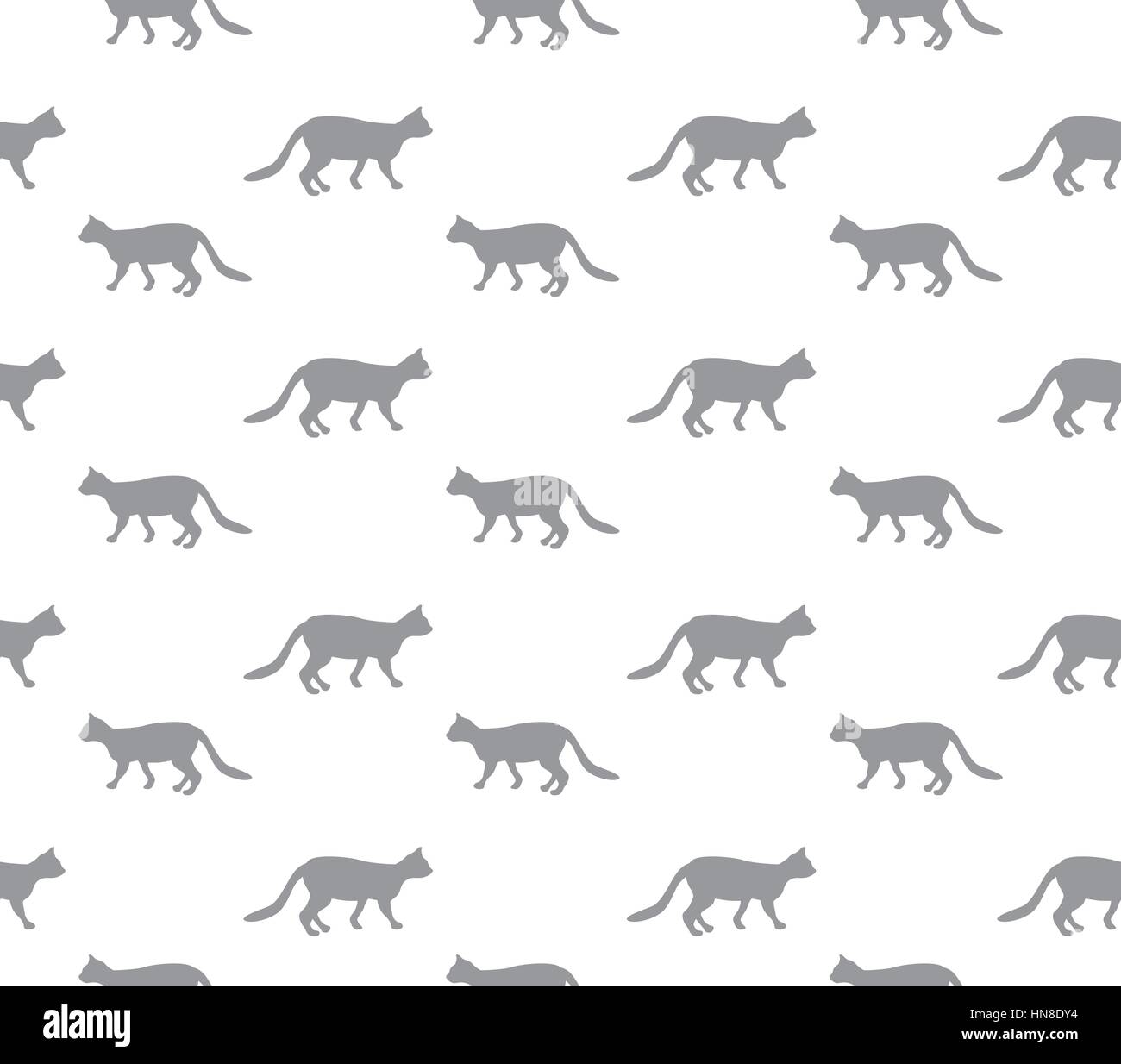Cat walking seamless pattern. Pets vector background Stock Vector Image ...
