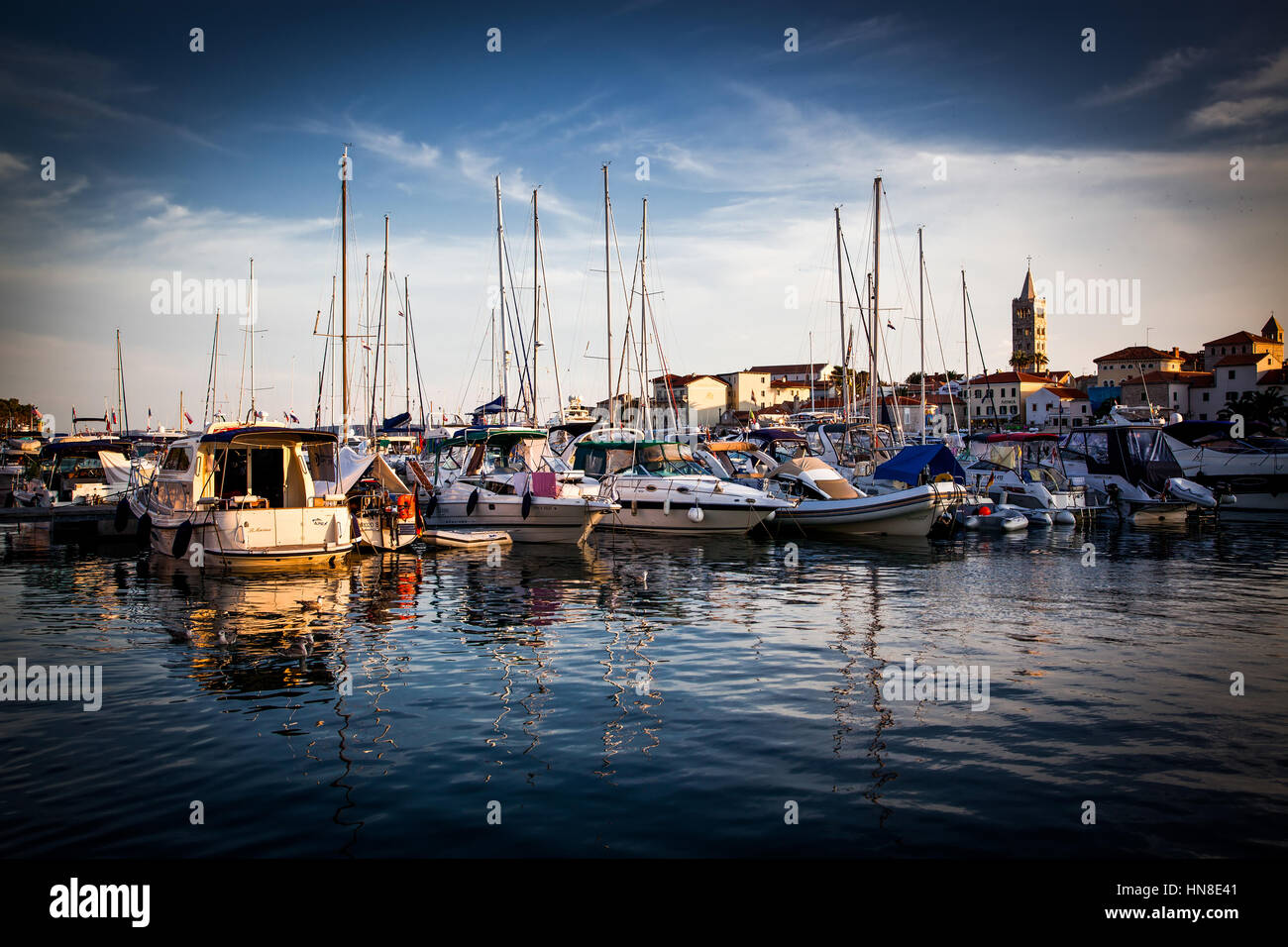 Rab City harbor, Croatia Stock Photo - Alamy
