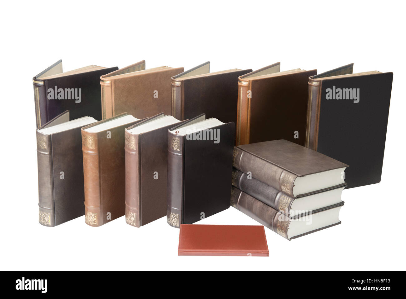Big stack of old antique books isolated on white background Stock Photo ...