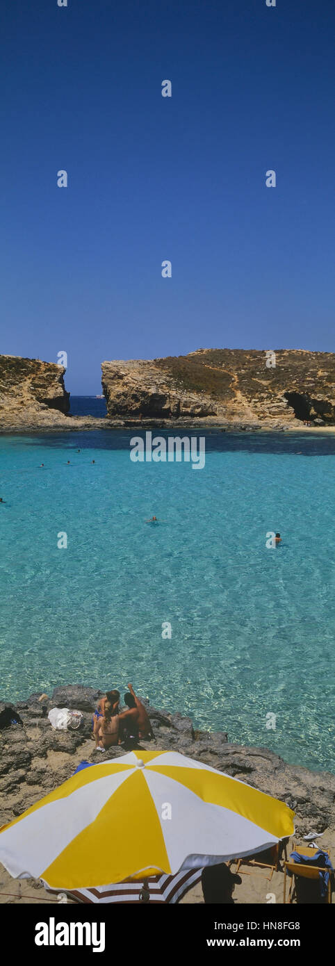 The Blue Lagoon. Comino. Malta Stock Photo - Alamy