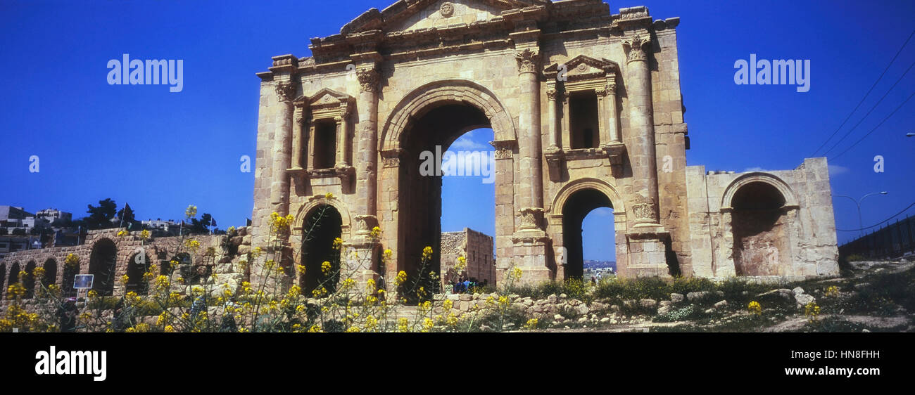 The Arch of Hadrian, Jerash, Jordan Stock Photo - Alamy