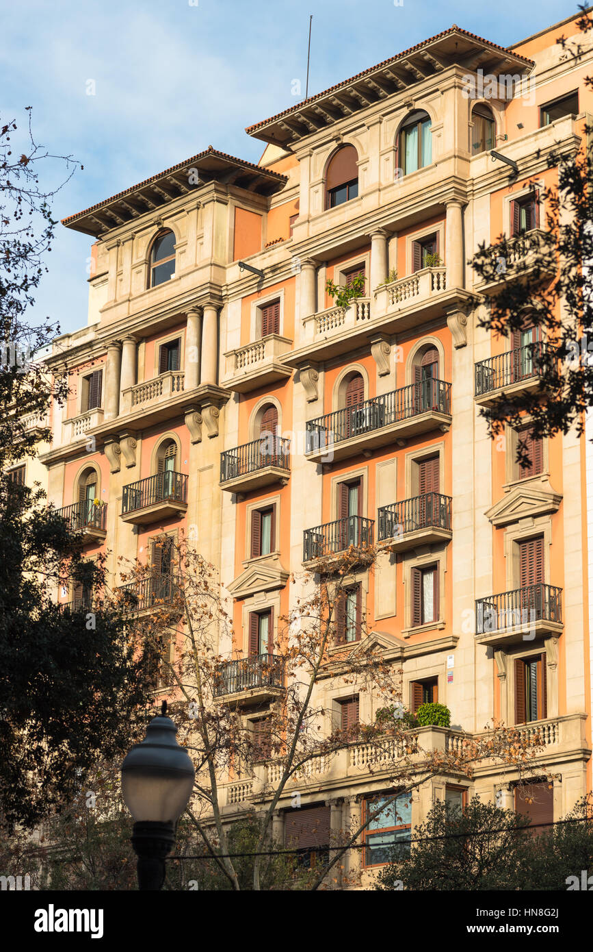 Art Nouveau buildings on Diagonal Avenue, Barcelona, Spain Stock Photo ...