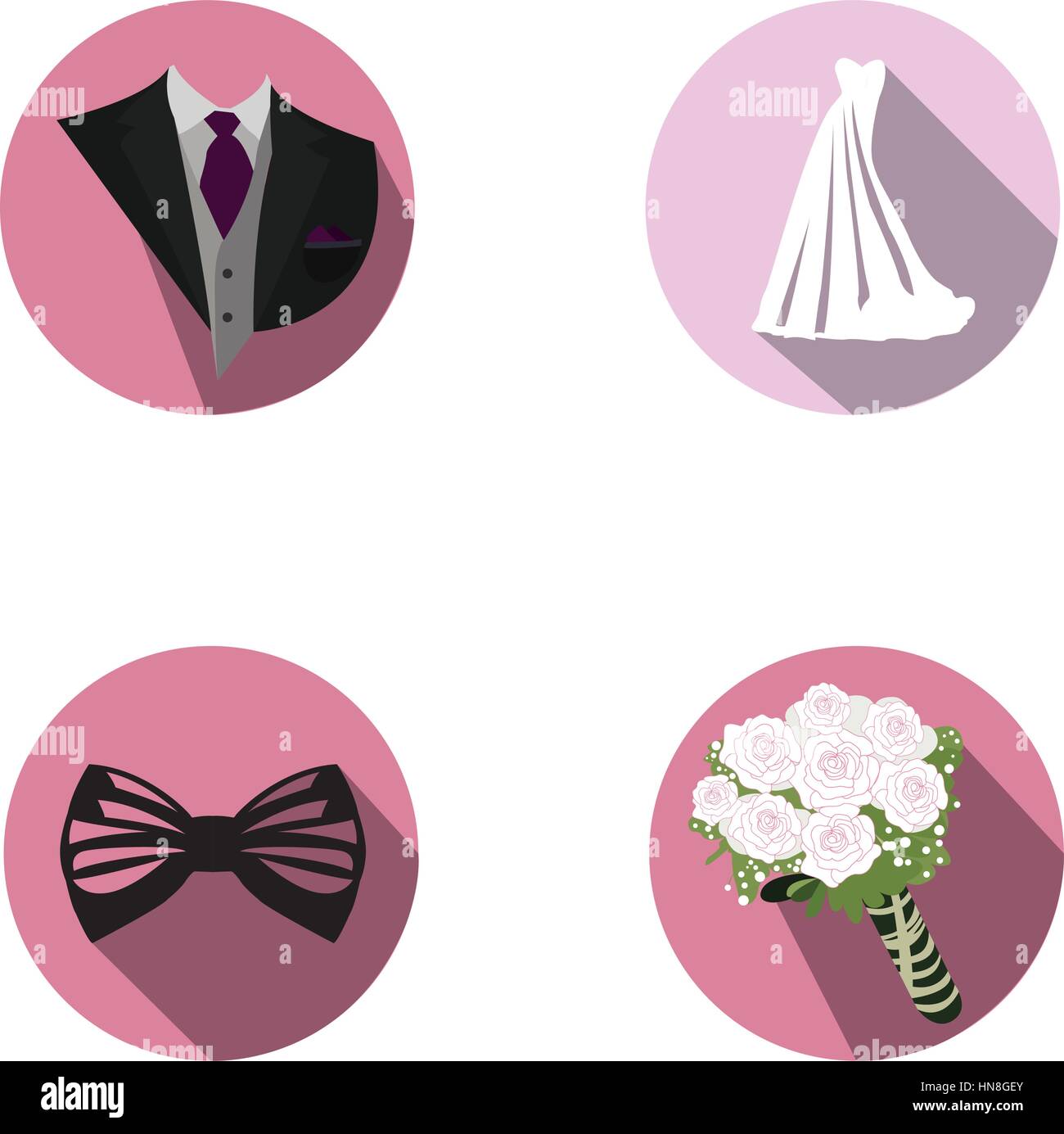 Set of wedding objects Stock Vector Image & Art - Alamy