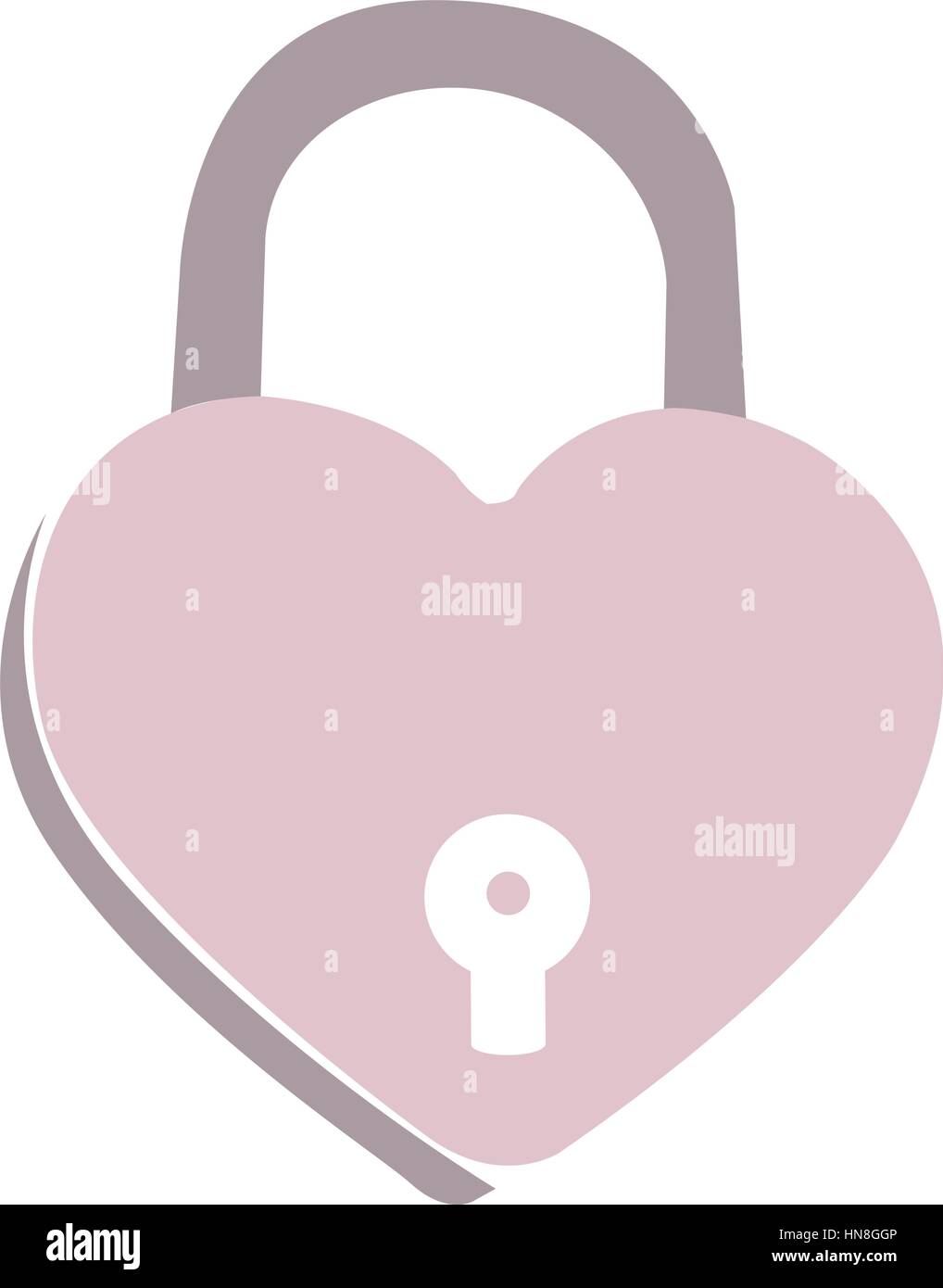 Isolated heart shaped lock Stock Vector Image & Art - Alamy