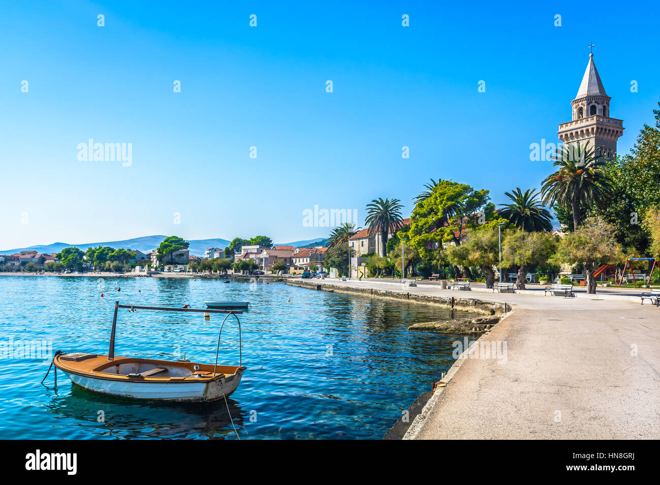 Scenic view at marble riva in Kaštela town, Croatia Stock Photo - Alamy