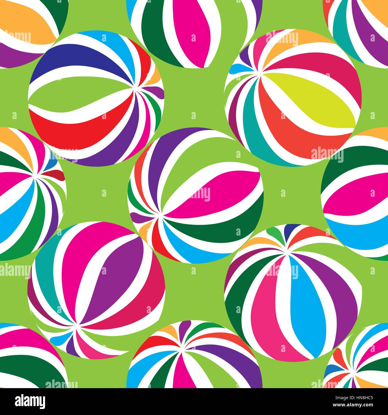 Abstract geometric striped balls seamless pattern. Circular texture for wallpaper, surface or ...