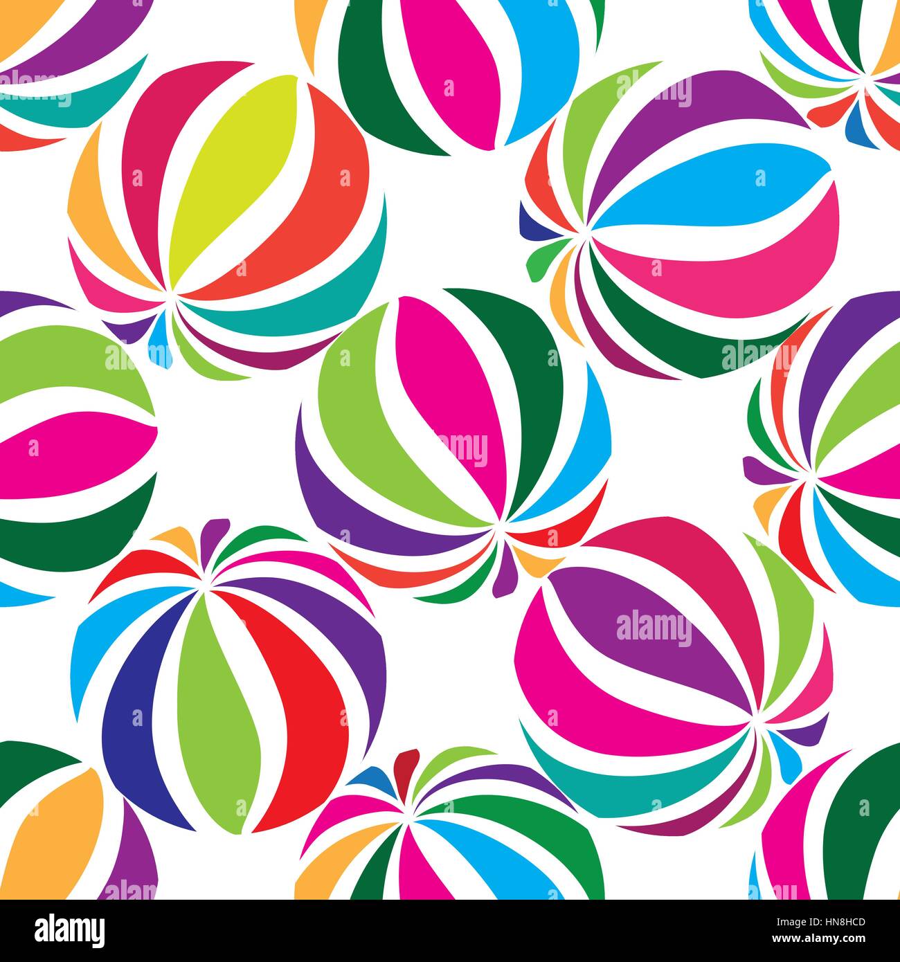 Abstract geometric striped balls seamless pattern. Circular texture for ...