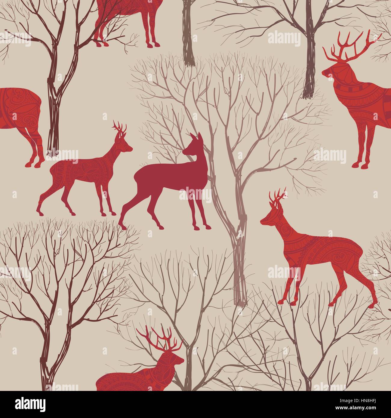 Trees with red leaves all year Stock Vector Images - Alamy