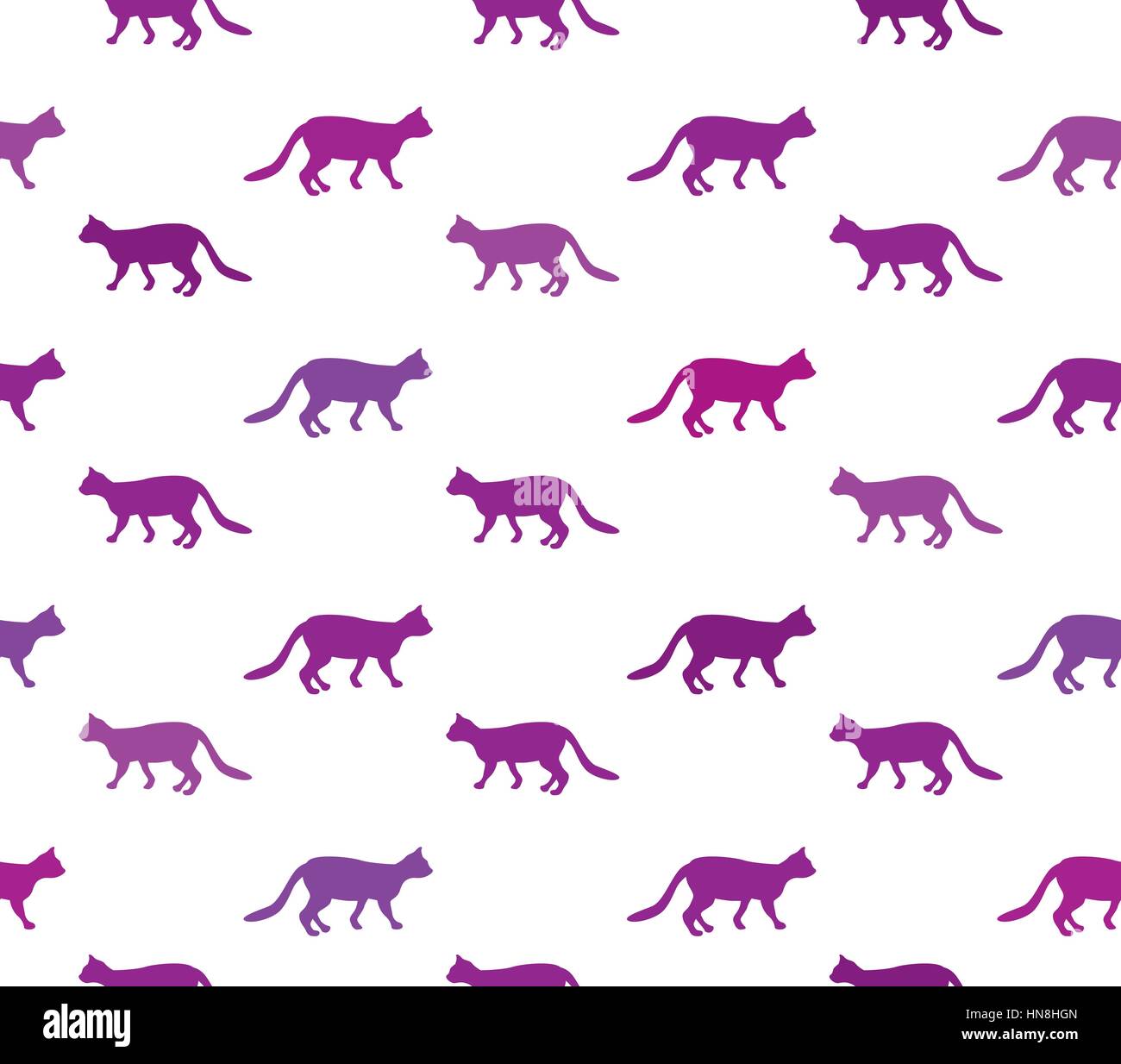 Cat seamless pattern. Pets vector background Stock Vector Image & Art ...