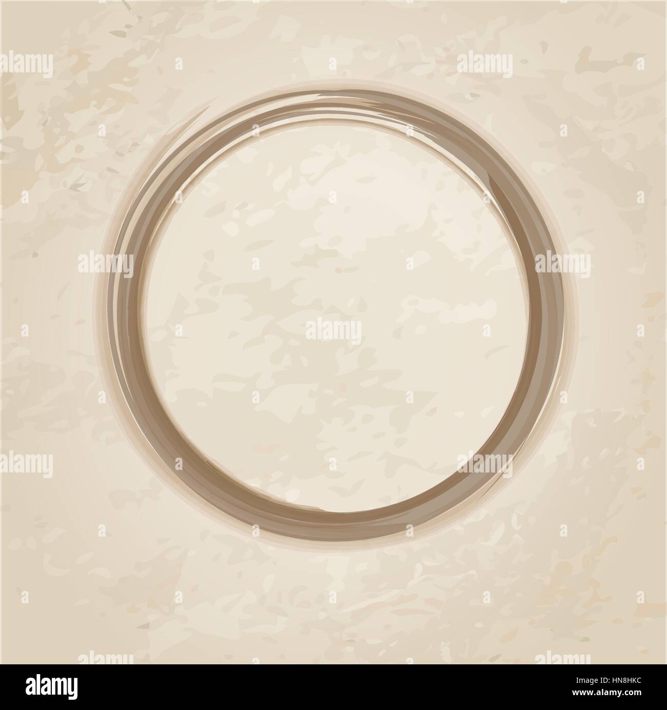 Frame over old paper texture. Decorative ink drawn zen frame border ...