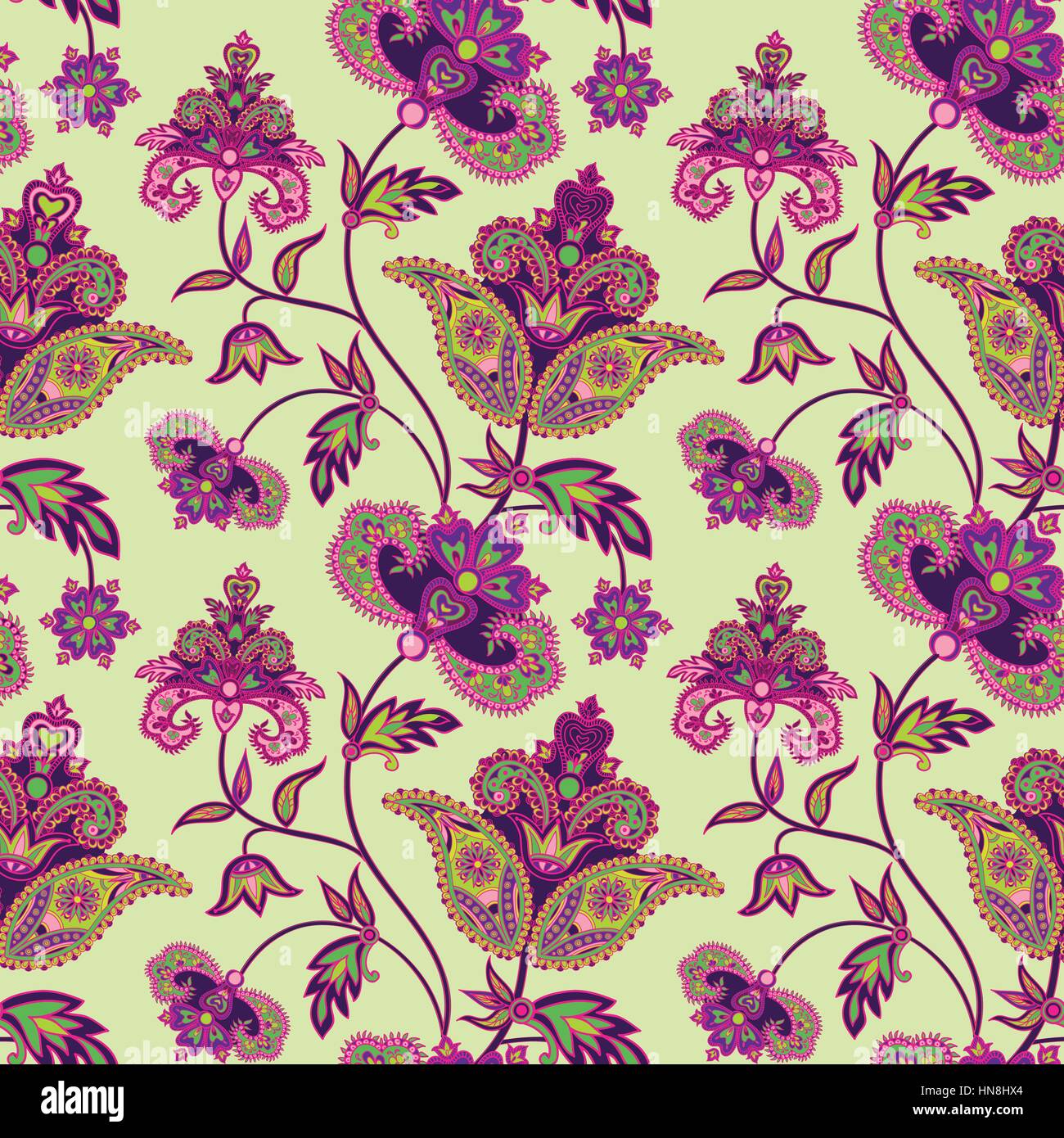 Abstract Floral Ethnic Pattern Geometric Floral Ornament Oriental
