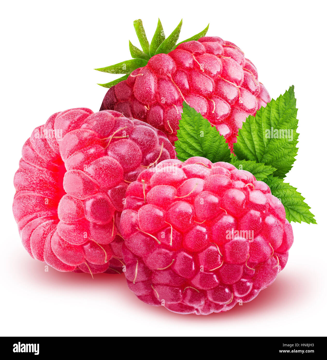 Raspberry isolated on white background with clipping path Stock Photo ...