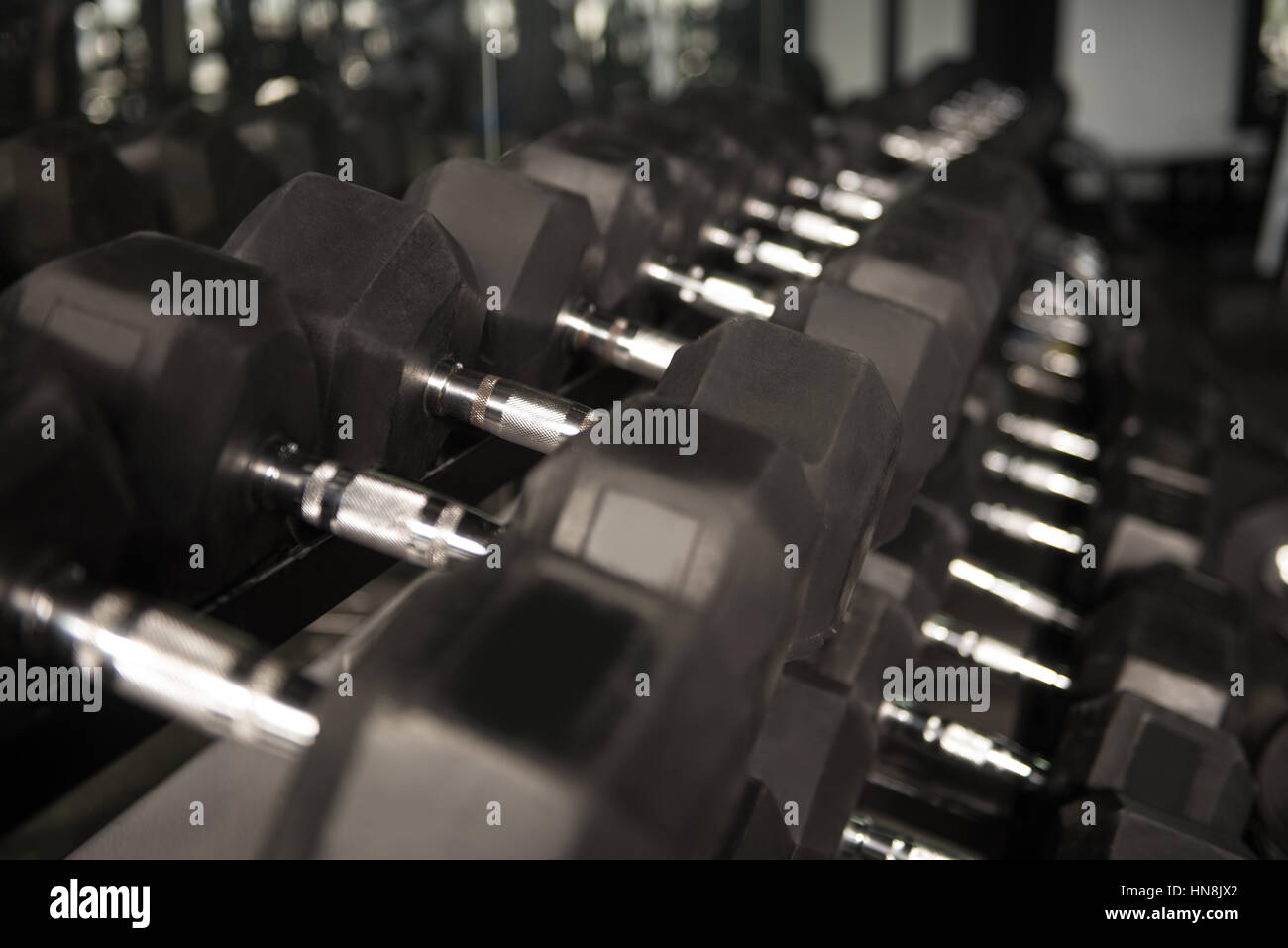 Equipment And Machines At The Modern Gym Room Fitness Center Stock ...