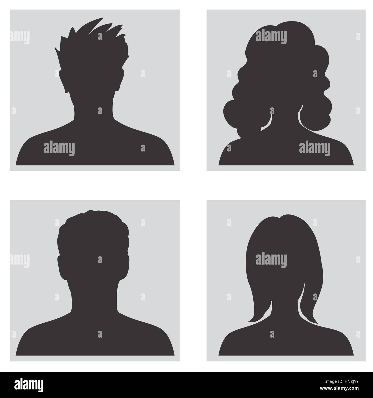 Avatar collection. People profile silhouettes Stock Vector Image & Art ...
