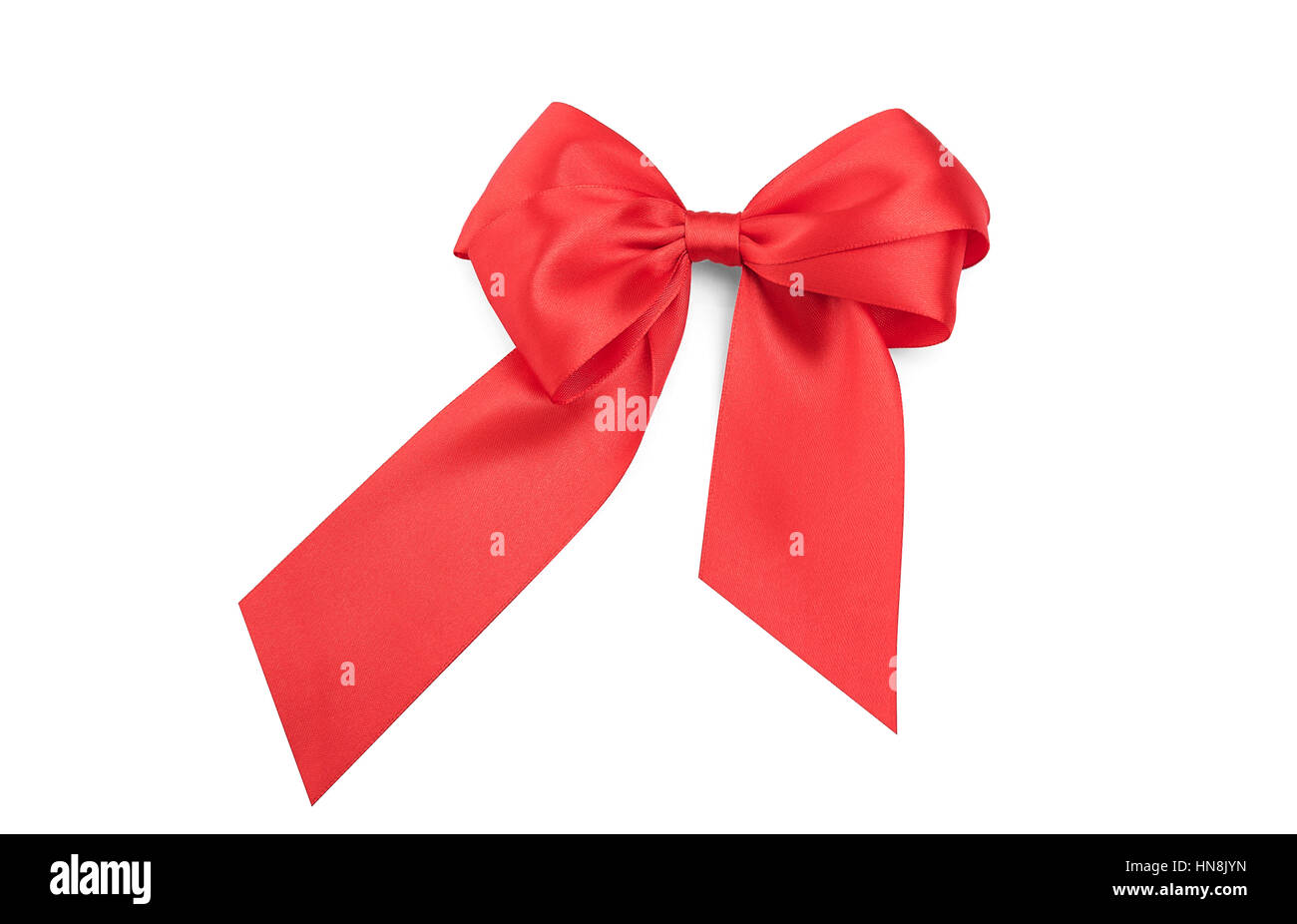 Beautiful red bow. Isolated on white background Stock Photo - Alamy