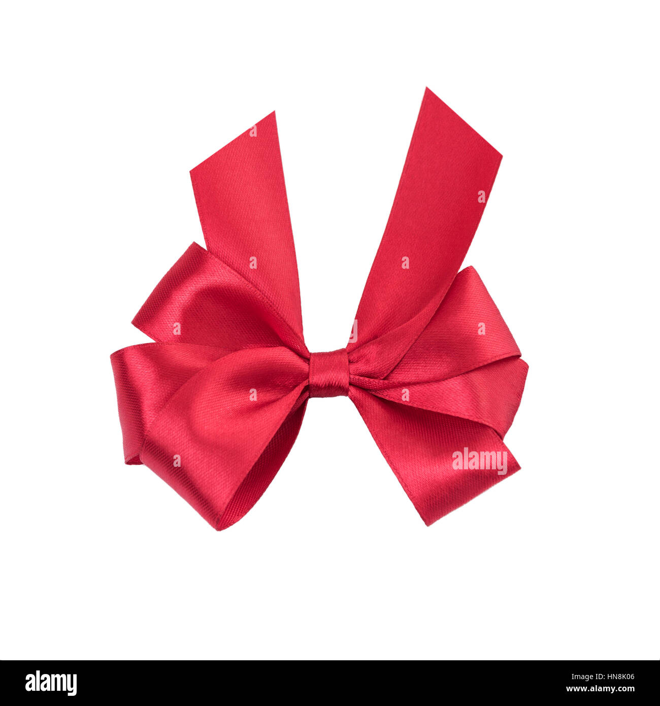 Beautiful red bow. Isolated on white background Stock Photo - Alamy