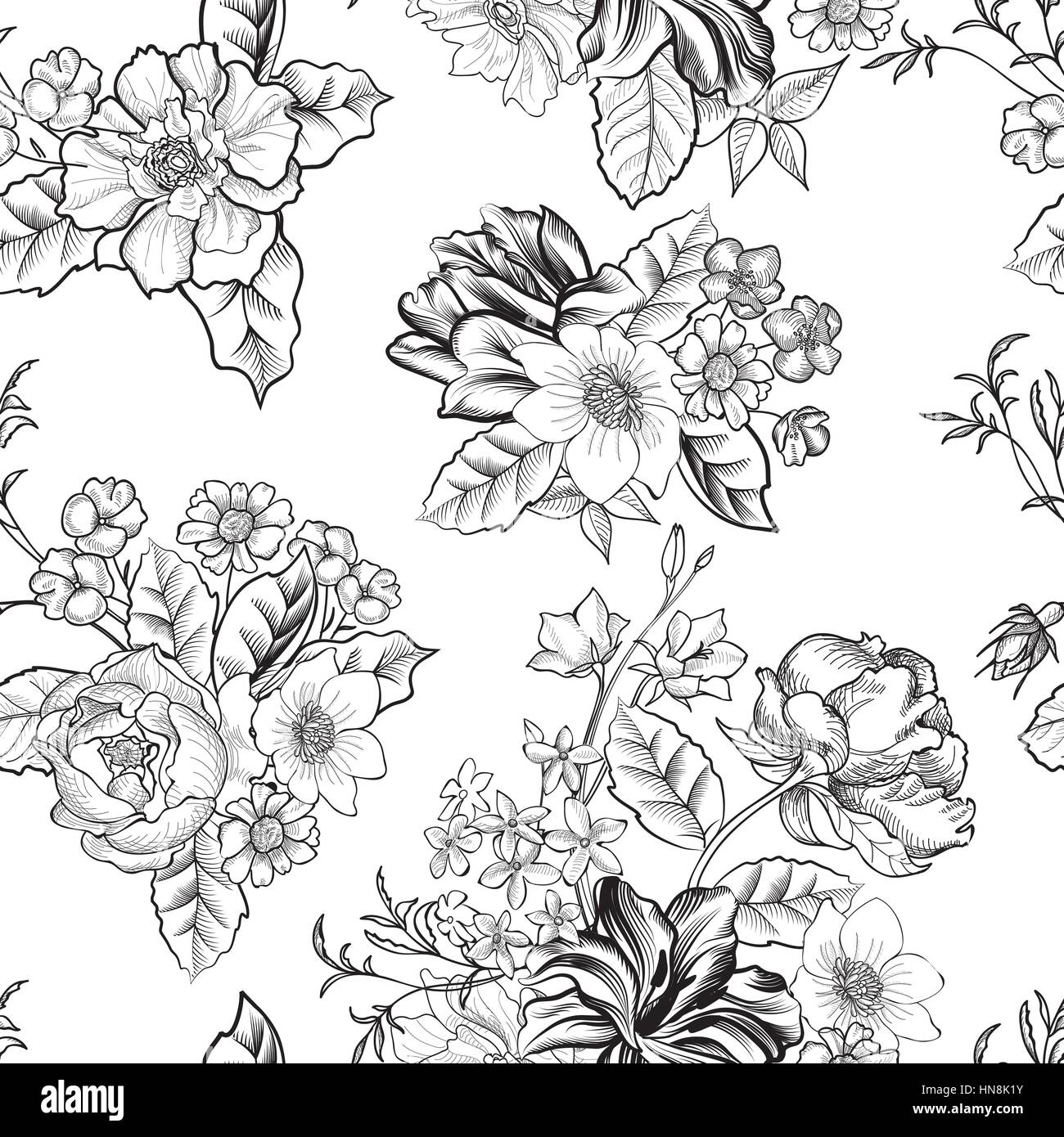 Floral seamless background. Flower pattern Stock Vector Image & Art - Alamy