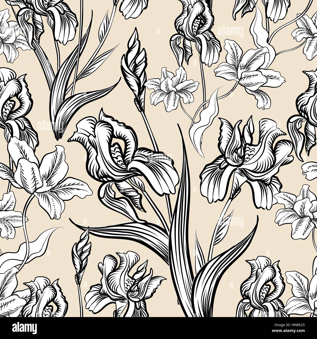 Floral seamless pattern. Flower background. Floral seamless texture ...