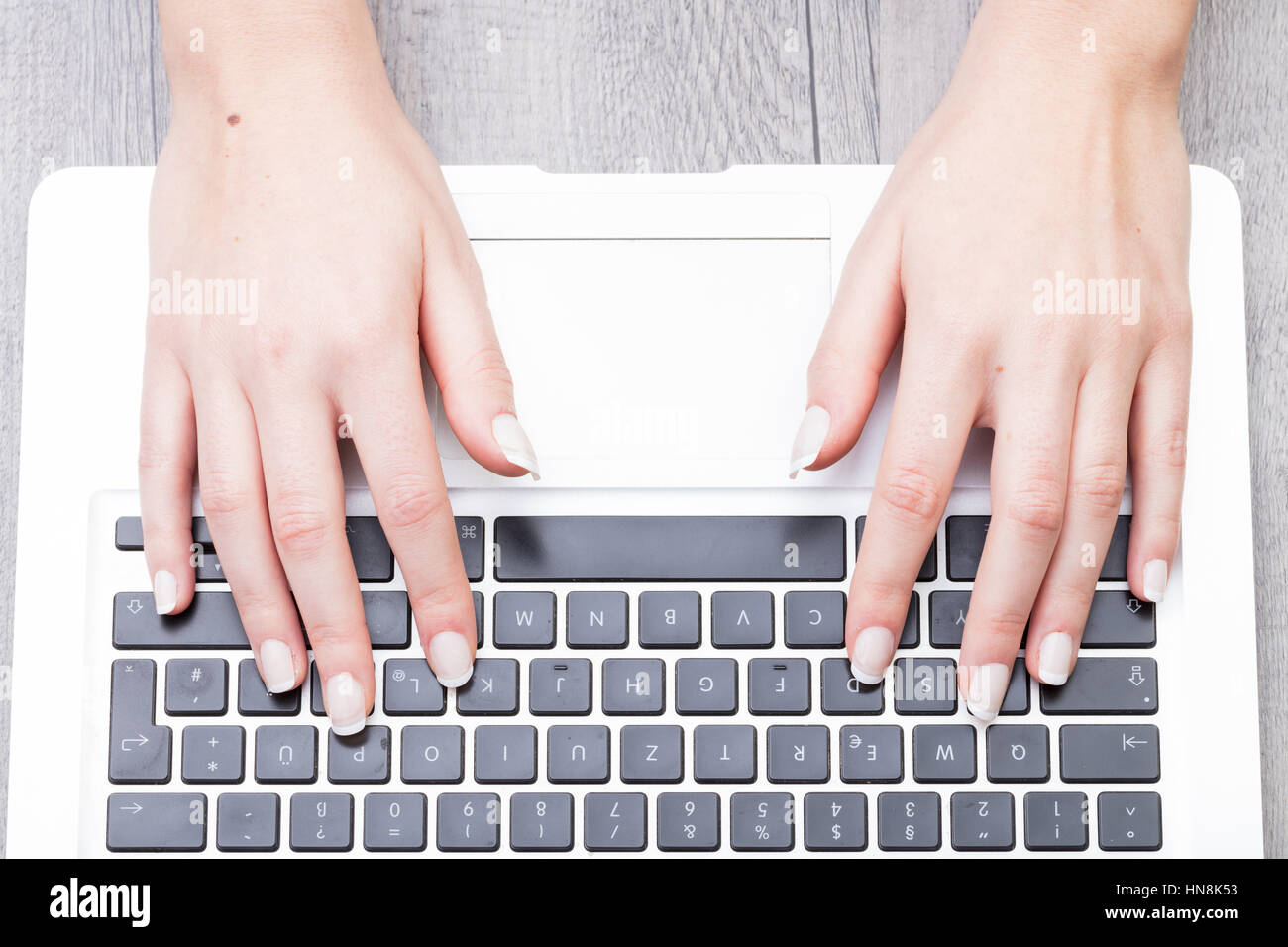 Overhead keyboard computer typing hi-res stock photography and images ...