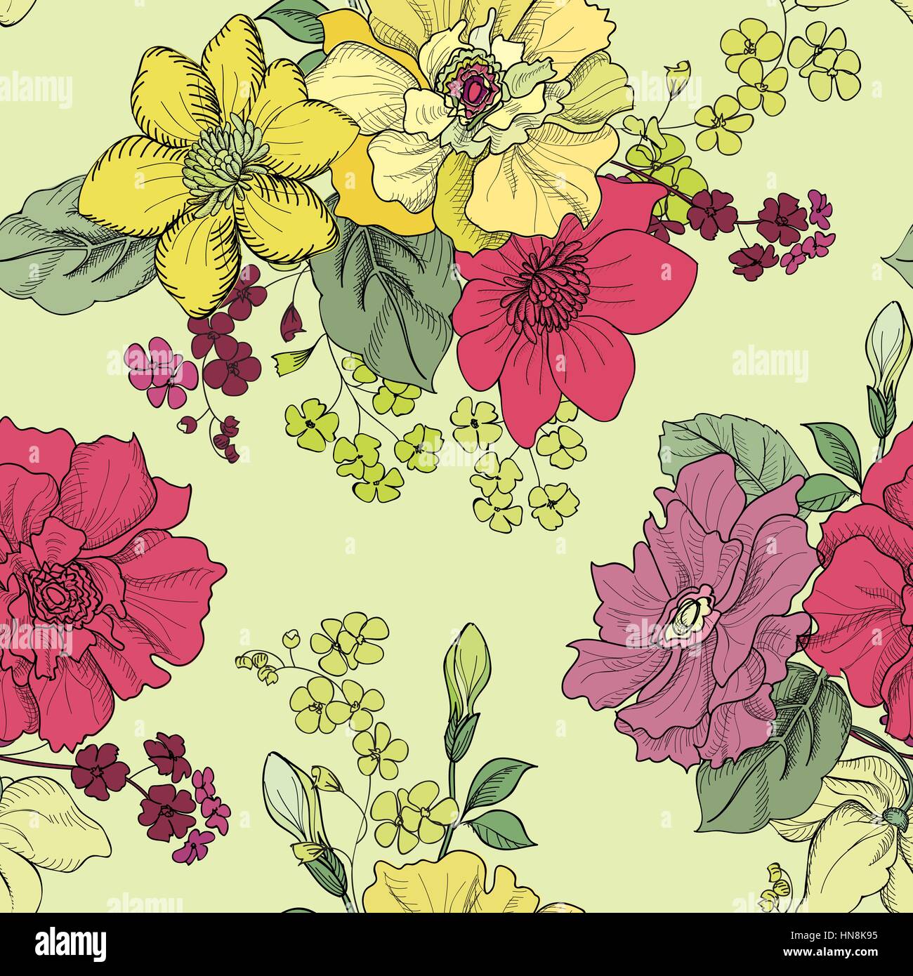 Floral seamless background Flower pattern Stock Vector Image & Art - Alamy