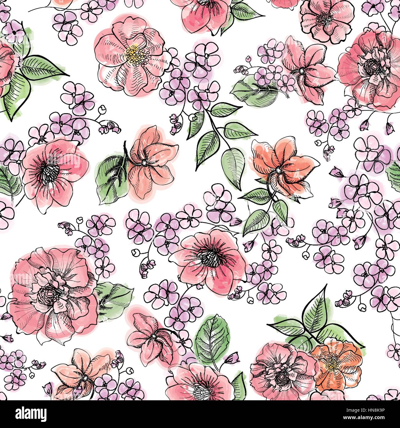 Floral seamless background Flower pattern Stock Vector Image & Art - Alamy