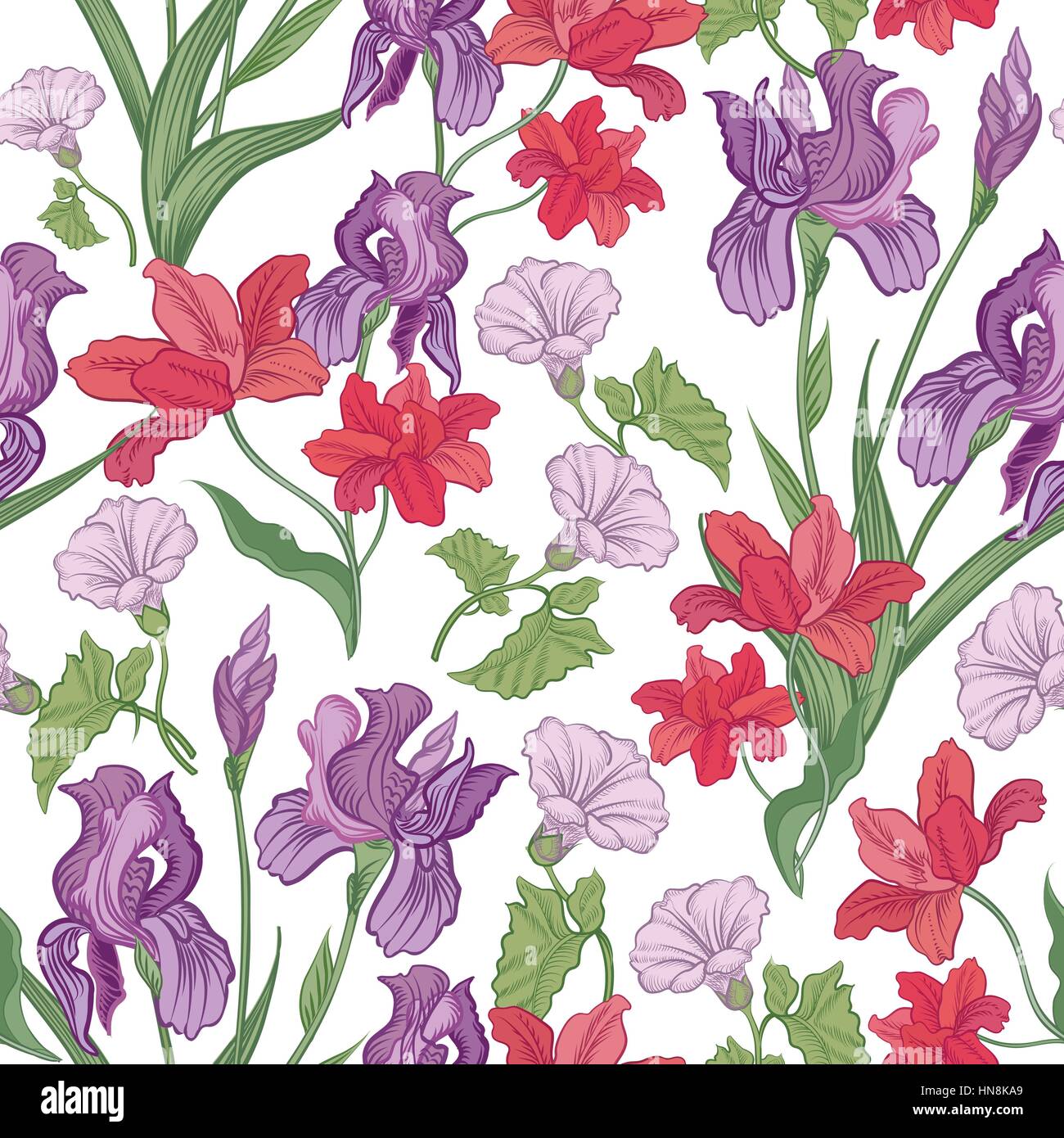 French style floral wallpaper in Stock Vector Images - Alamy