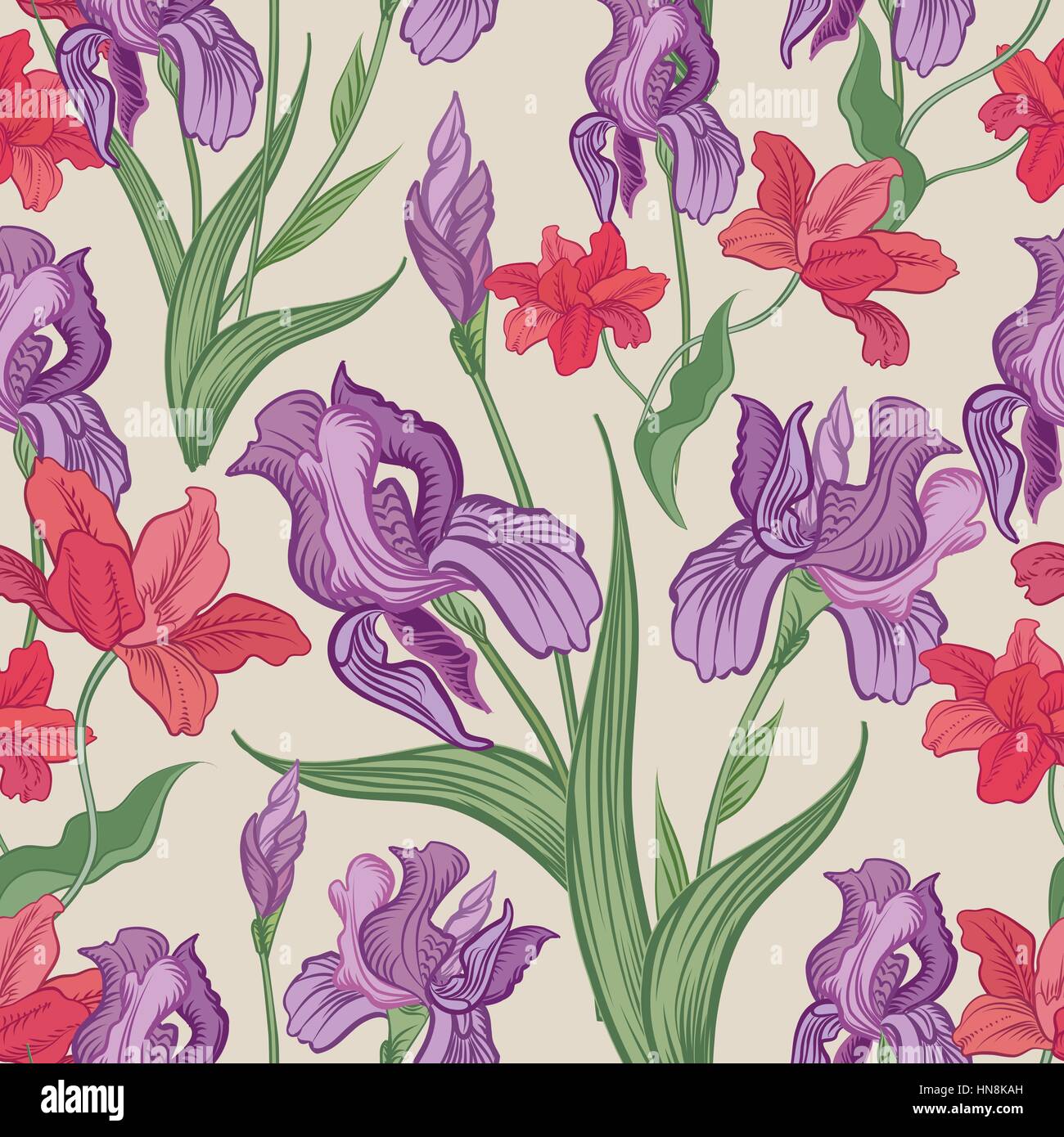 Floral seamless background. Flower pattern Stock Vector Image & Art - Alamy