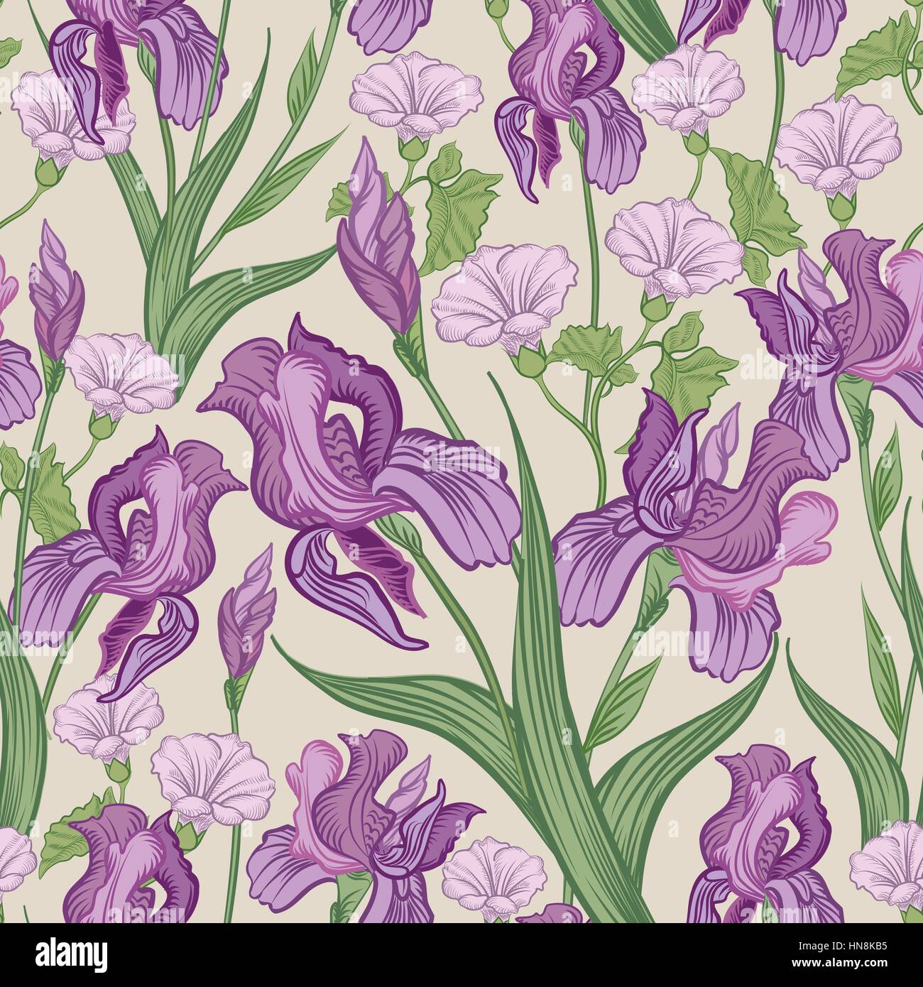Floral seamless background. Flower pattern Stock Vector Image & Art - Alamy