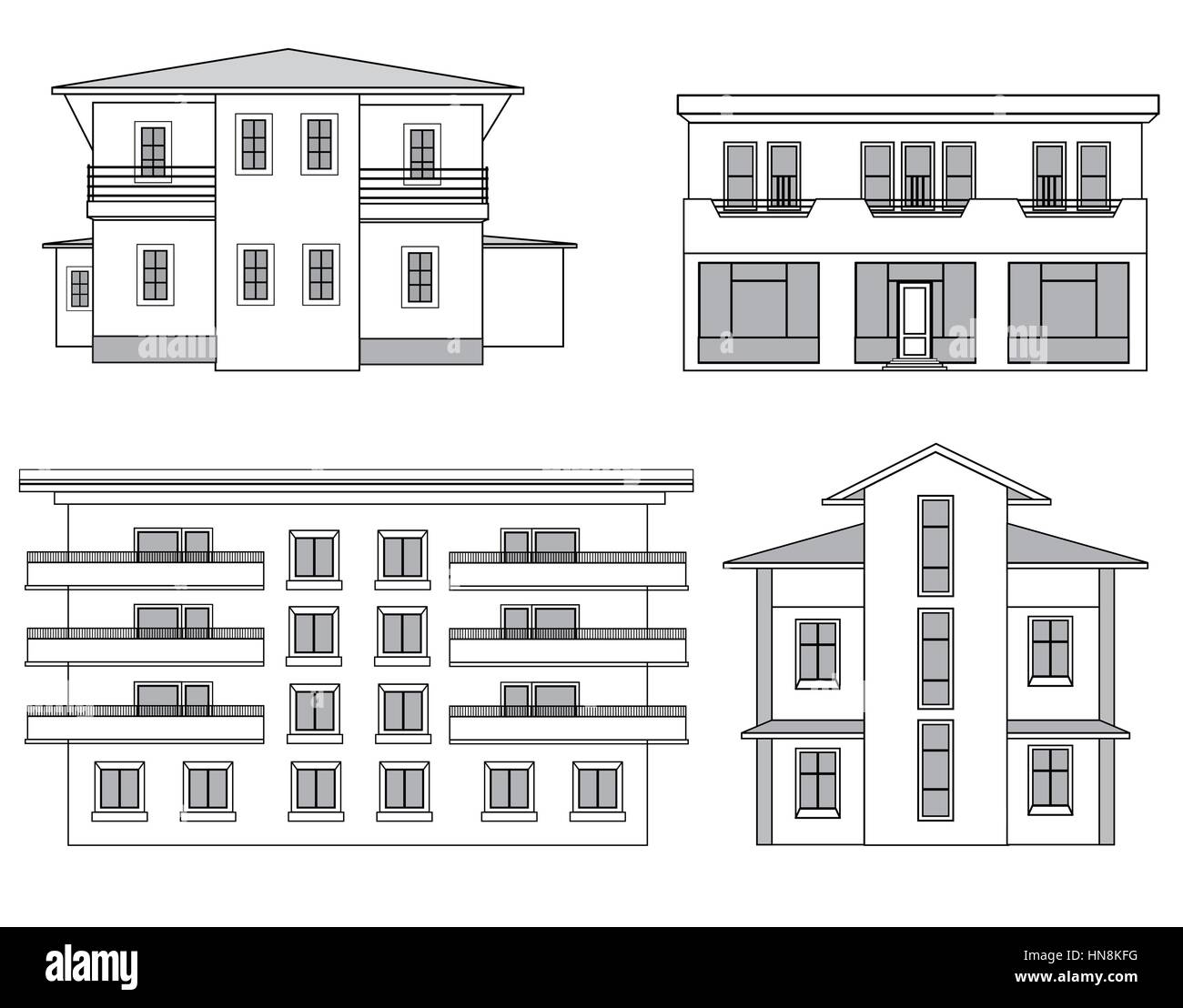 Building house model village Stock Vector Images - Alamy