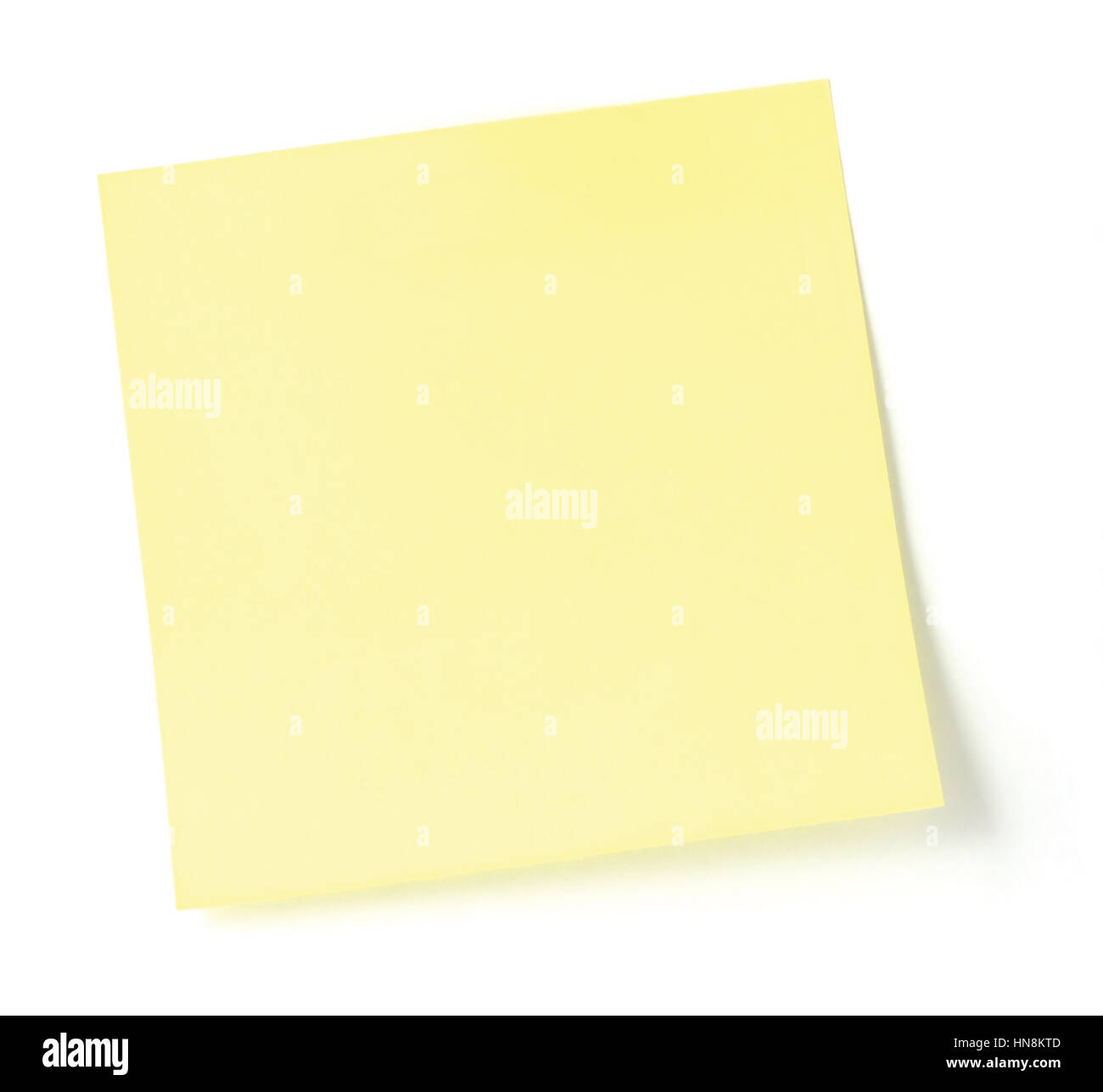 Blank Empty Yellow Post-It Style To-Do List Sticky Note, Isolated Copy ...
