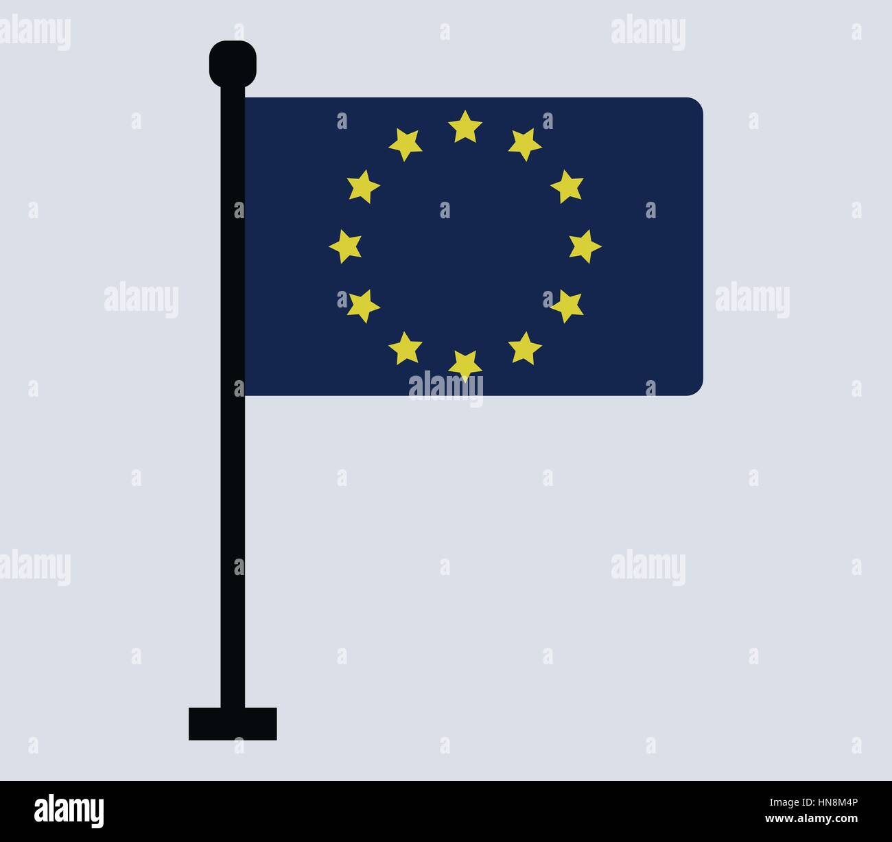 European union flag icon illustrated in vector on white background ...