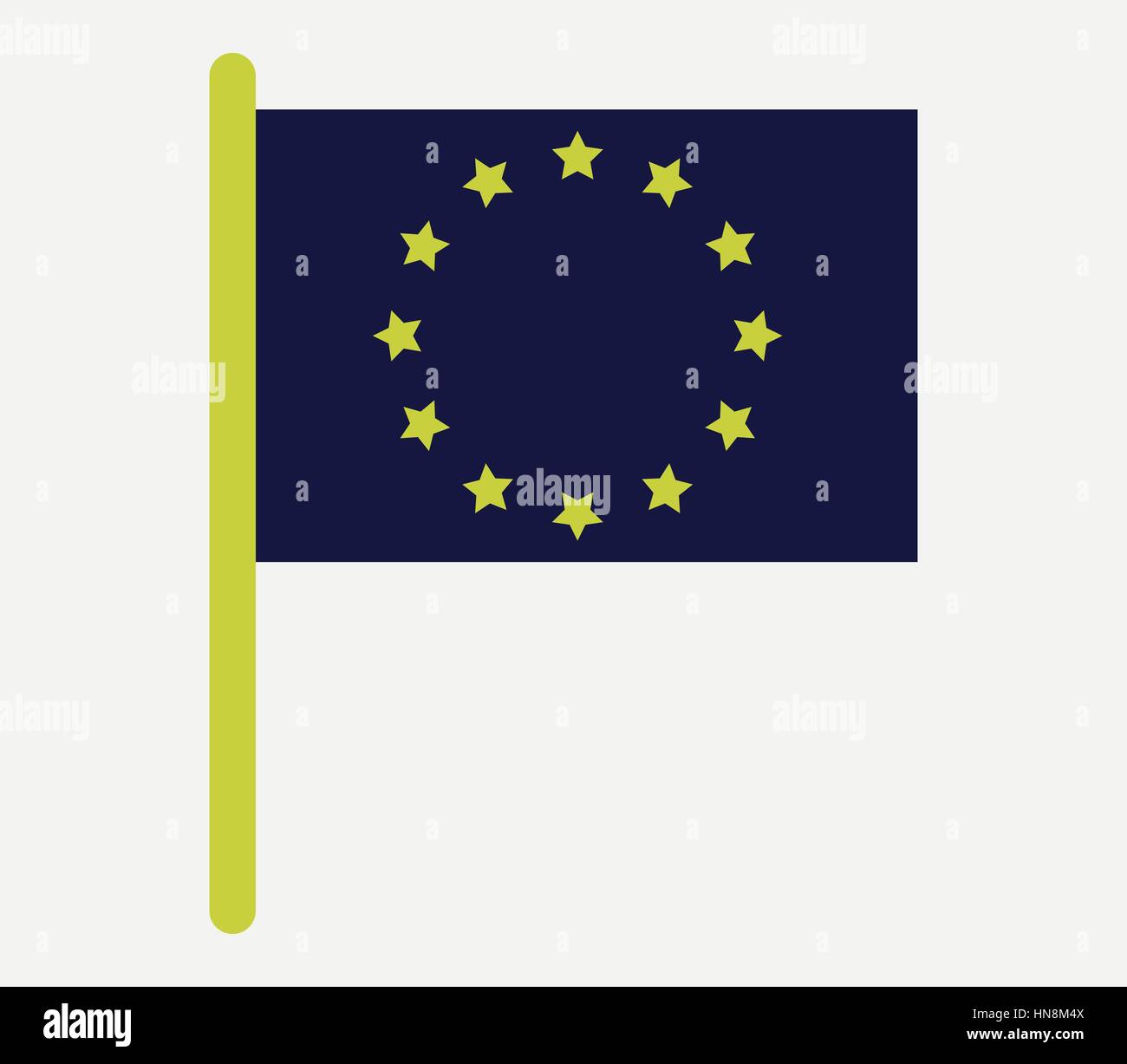 European union flag icon illustrated in vector on white background ...