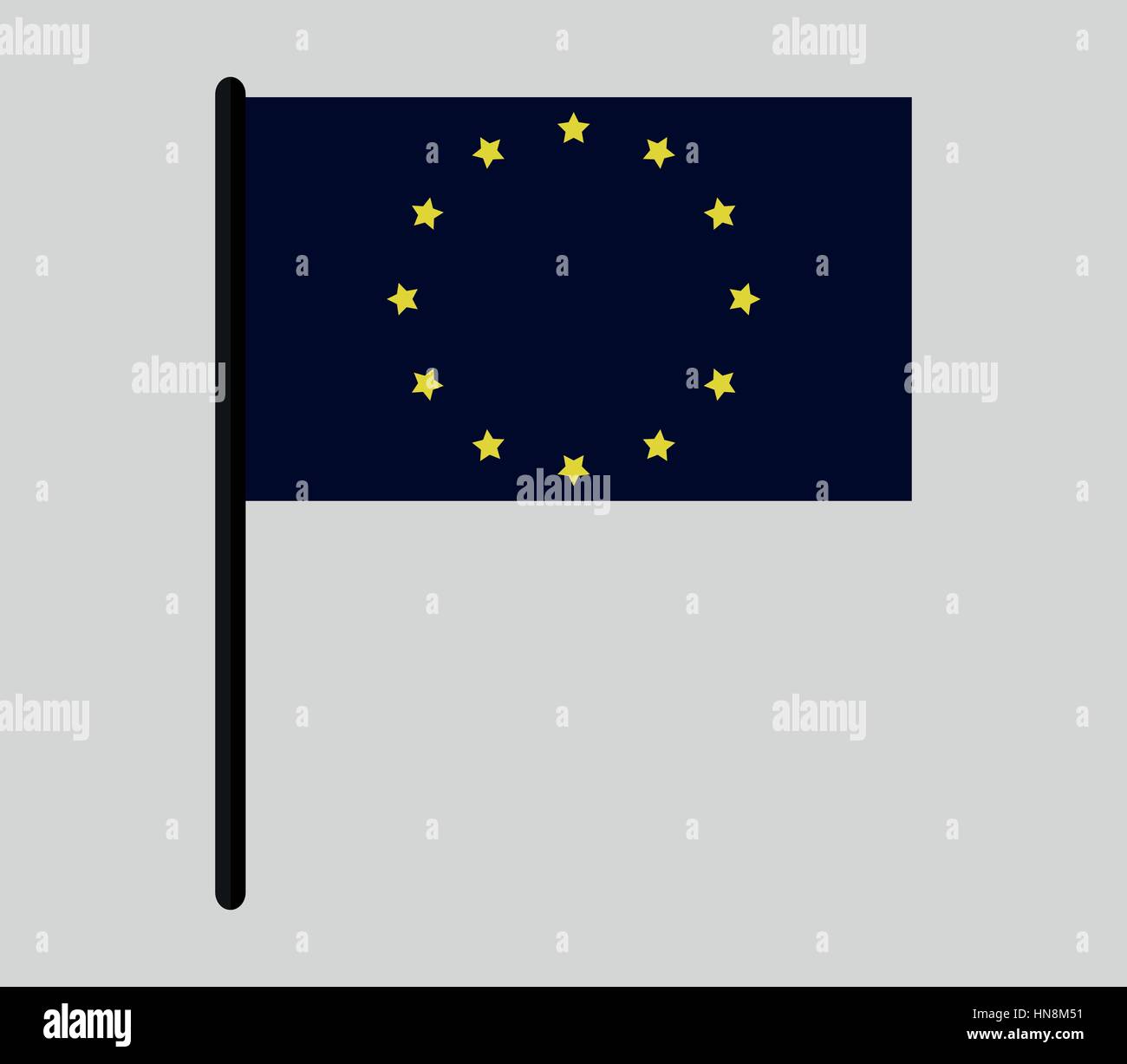 European union flag icon illustrated in vector on white background ...