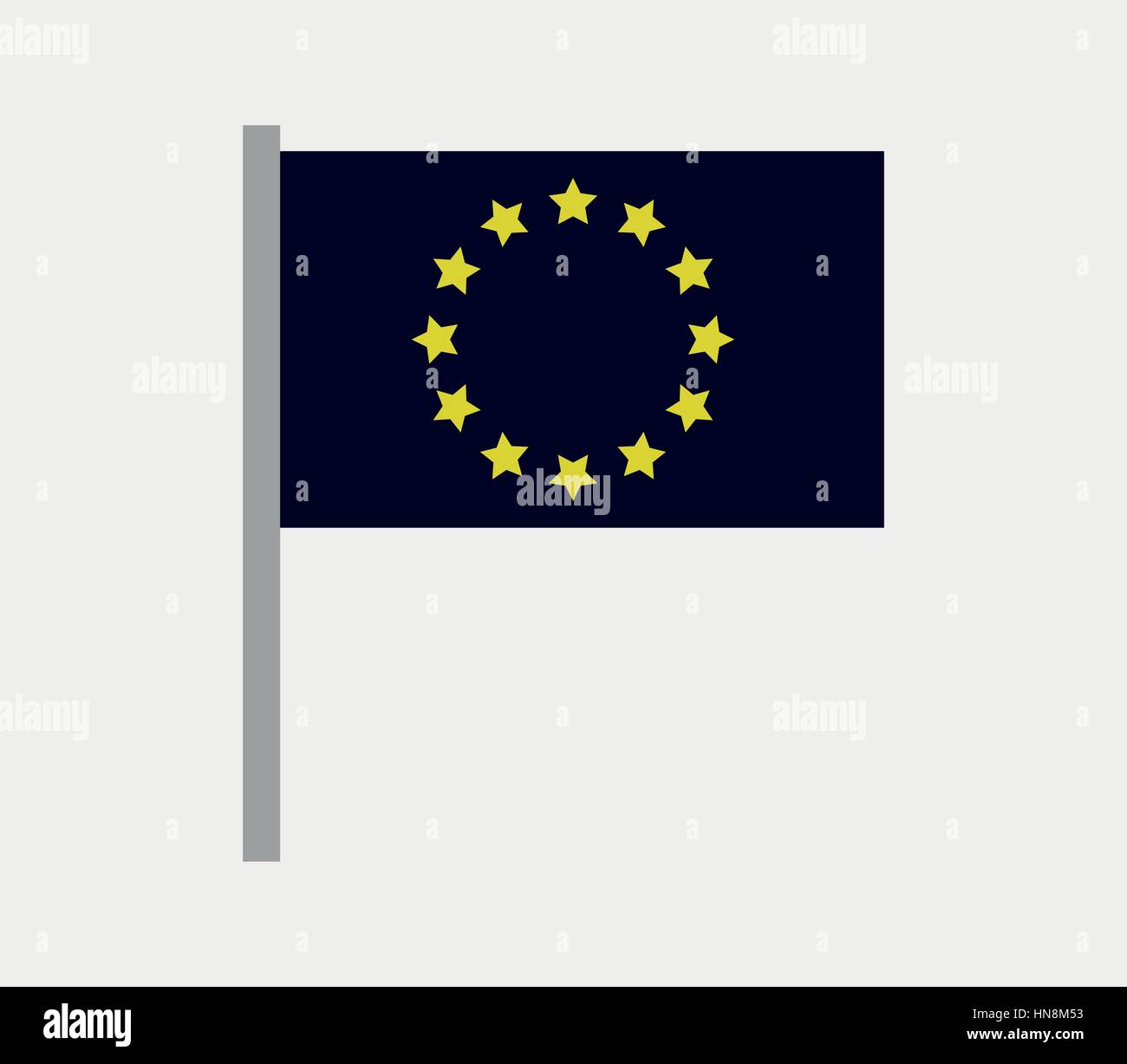 European union flag icon illustrated in vector on white background ...