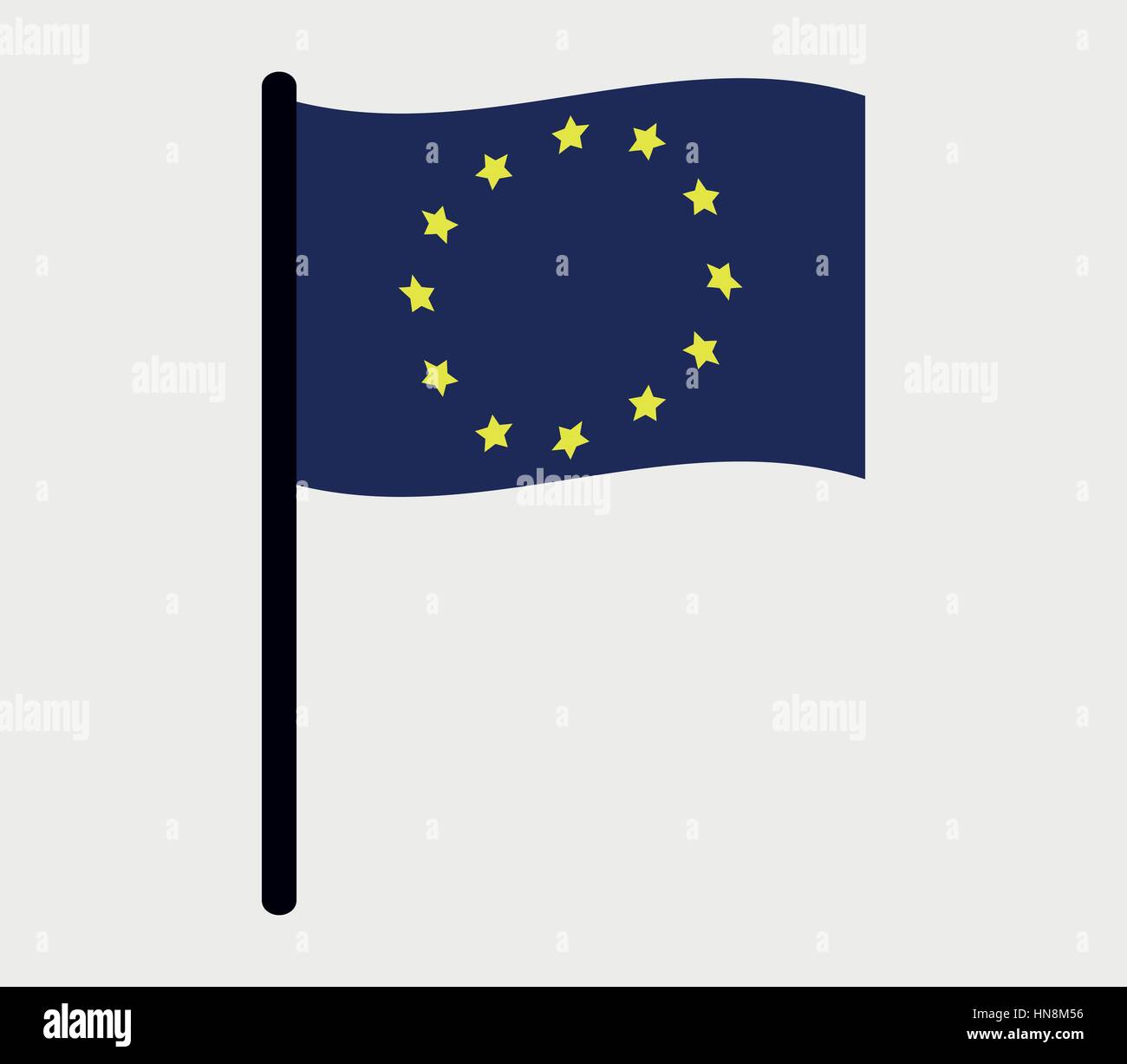 European union flag icon illustrated in vector on white background ...