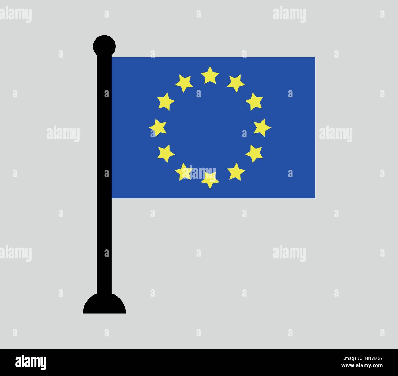 European union flag icon illustrated in vector on white background ...