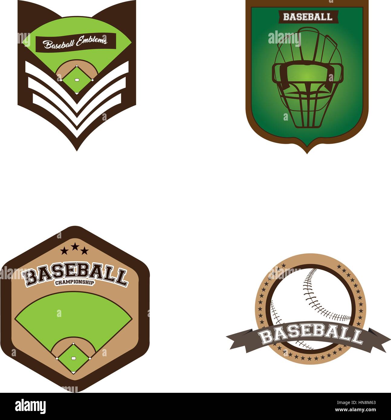 Set baseball badge logo template Stock Vector Images - Alamy