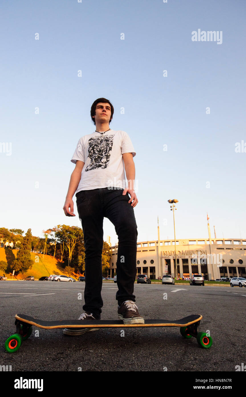 Skateboarding in the park Stock Photo - Alamy