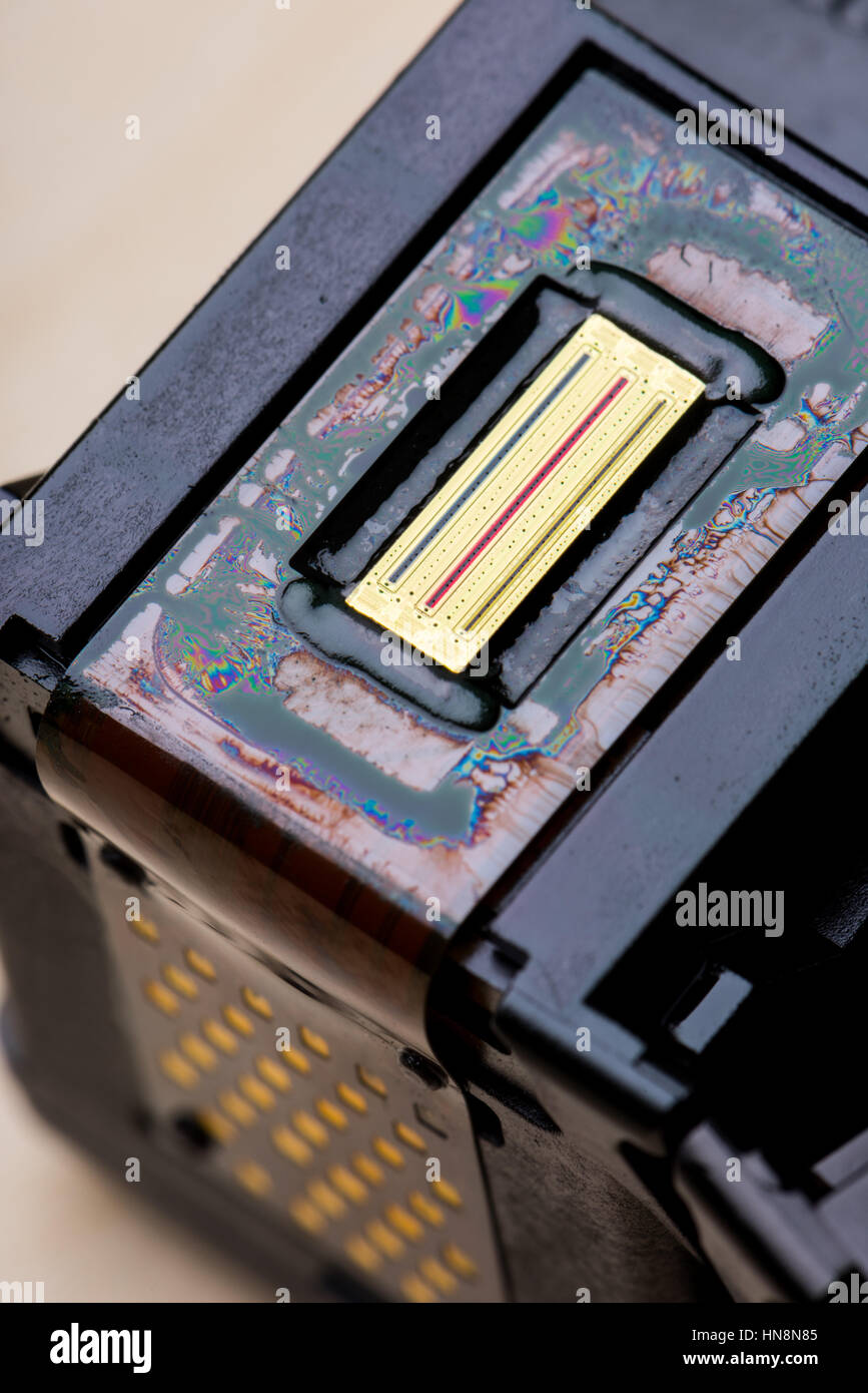 closeup nozzle plate of ink cartridge Stock Photo - Alamy