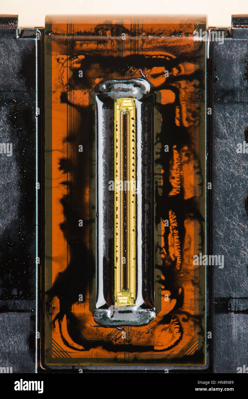 closeup nozzle plate of ink cartridge Stock Photo - Alamy