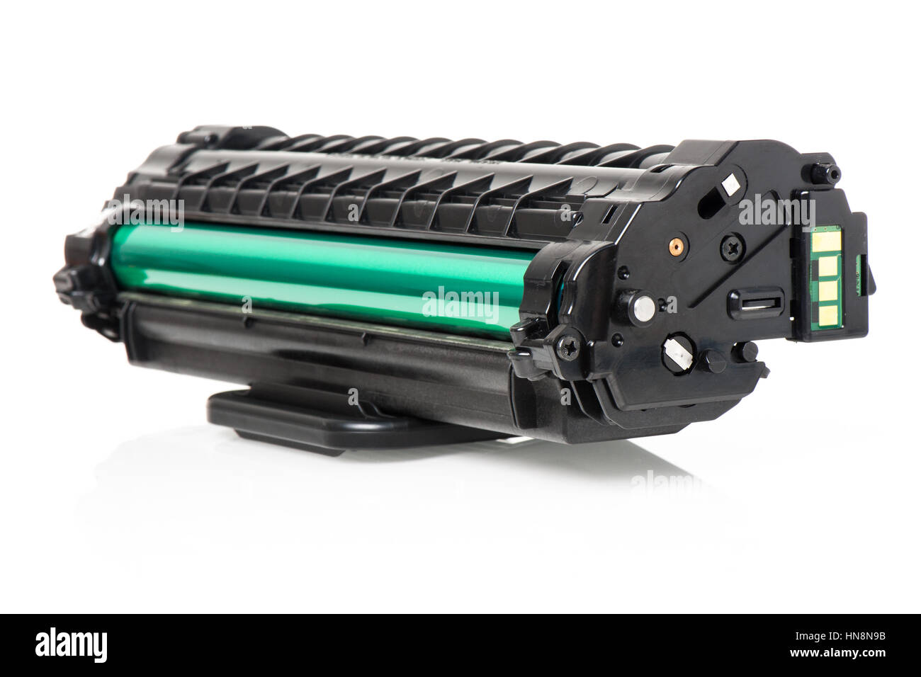 used black cartridge for laser printer isolated on white background ...