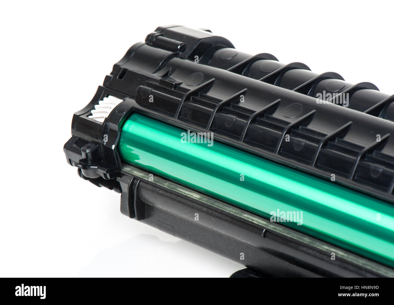 used black cartridge for laser printer isolated on white background ...