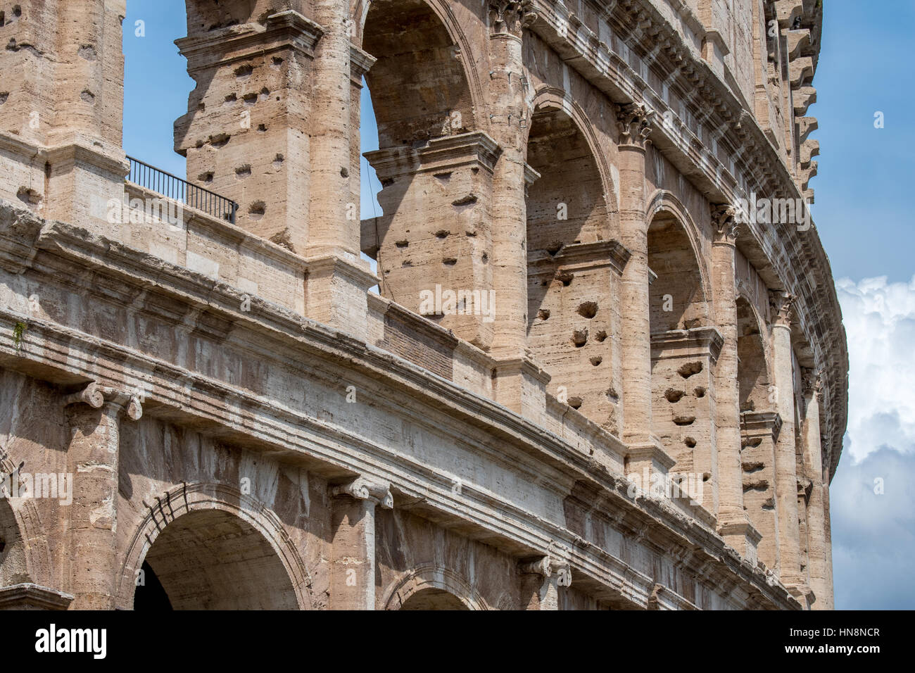 Rome, Italy- View of the famous stone amphitheater known as the Roman ...