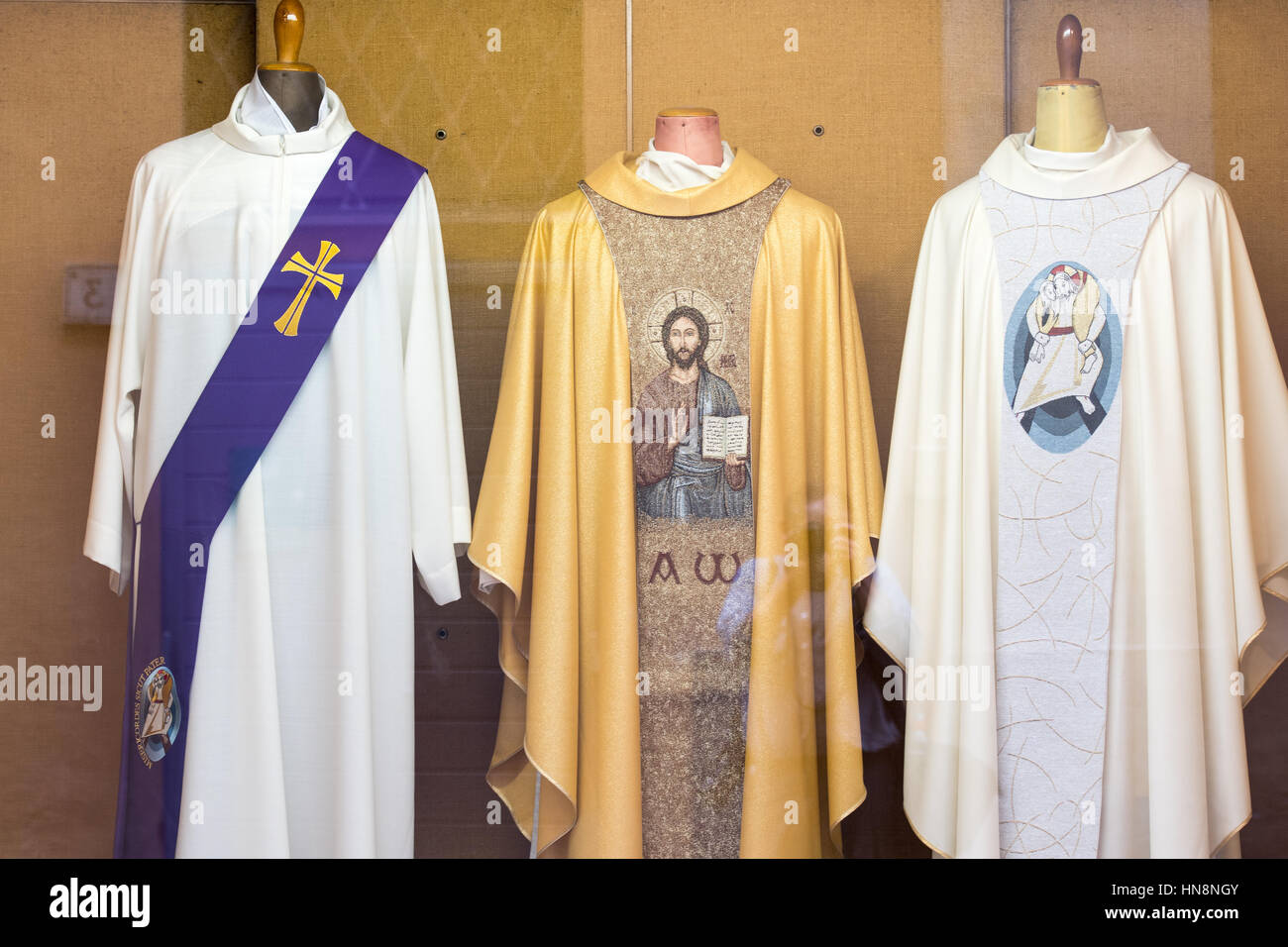 Rome, Italy- Roman department store selling traditional religious ...