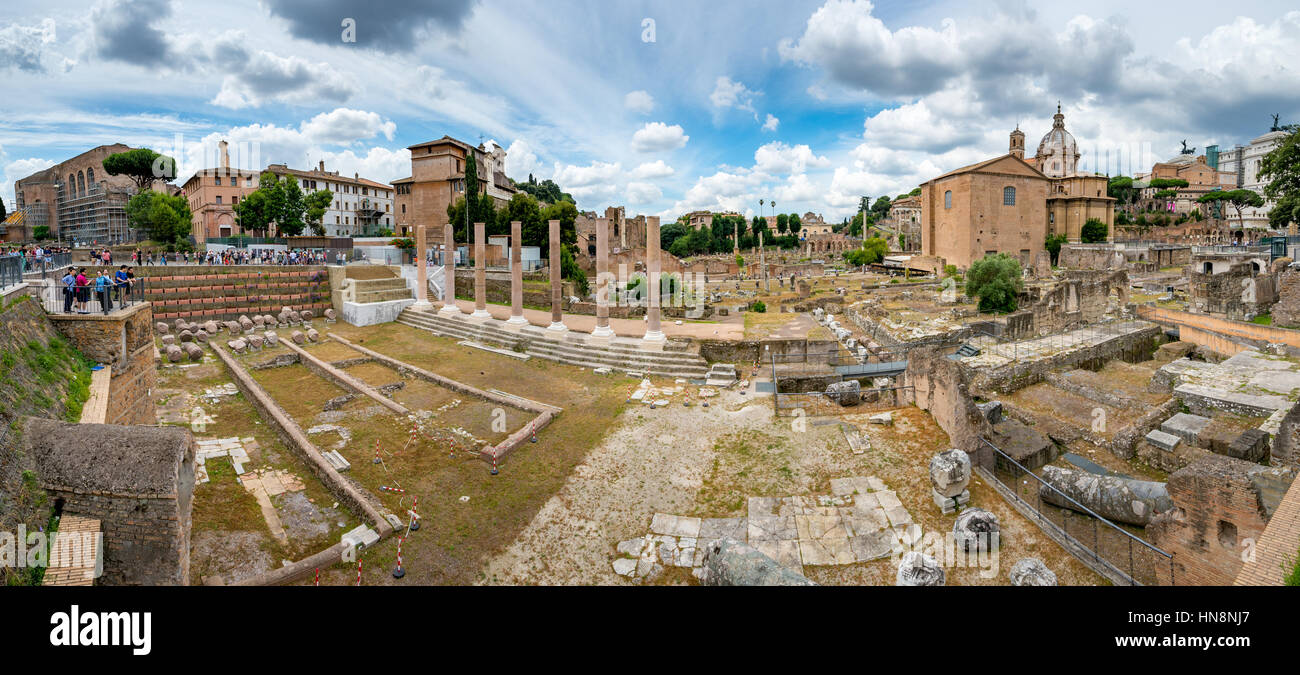 Rome, Italy- The ruins of the Roman Forum, the ancient social ...
