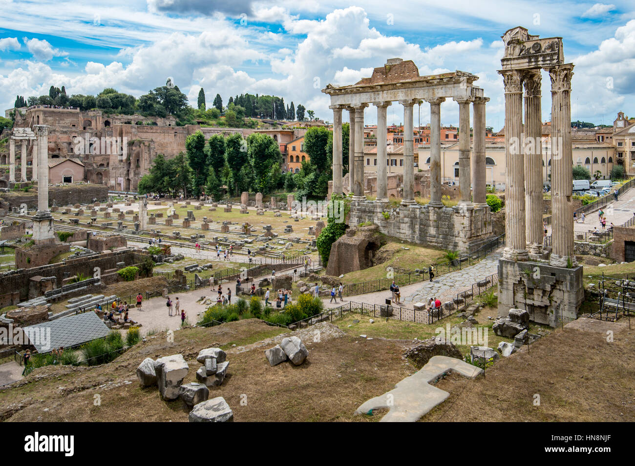Rome, Italy- The ruins of the Roman Forum, the ancient social ...