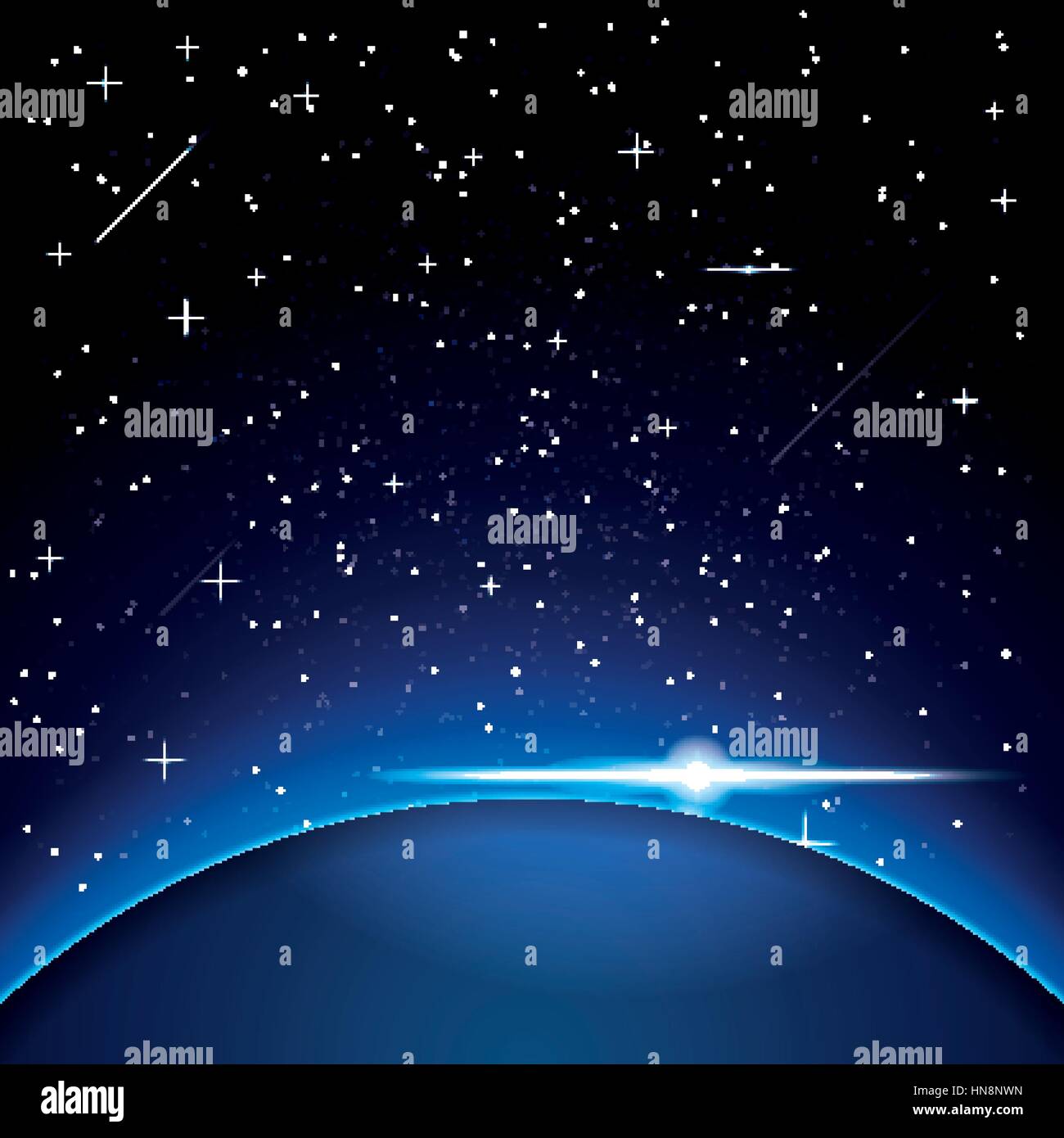 Earth planet sun stars Stock Vector Images - Alamy