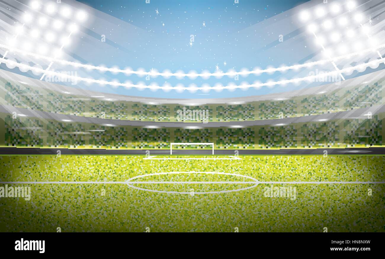 Soccer Stadium. Football Arena. Vector Illustration Stock Vector Image ...