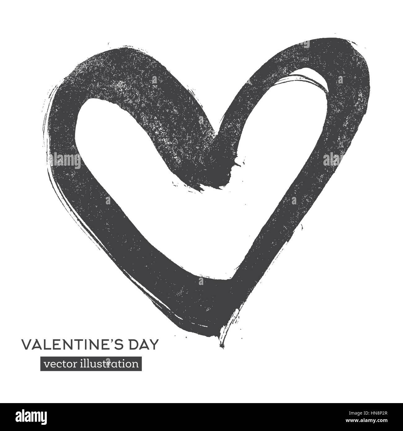 Hand Drawn Calligraphy Heart Isolated on White Background. Vector ...