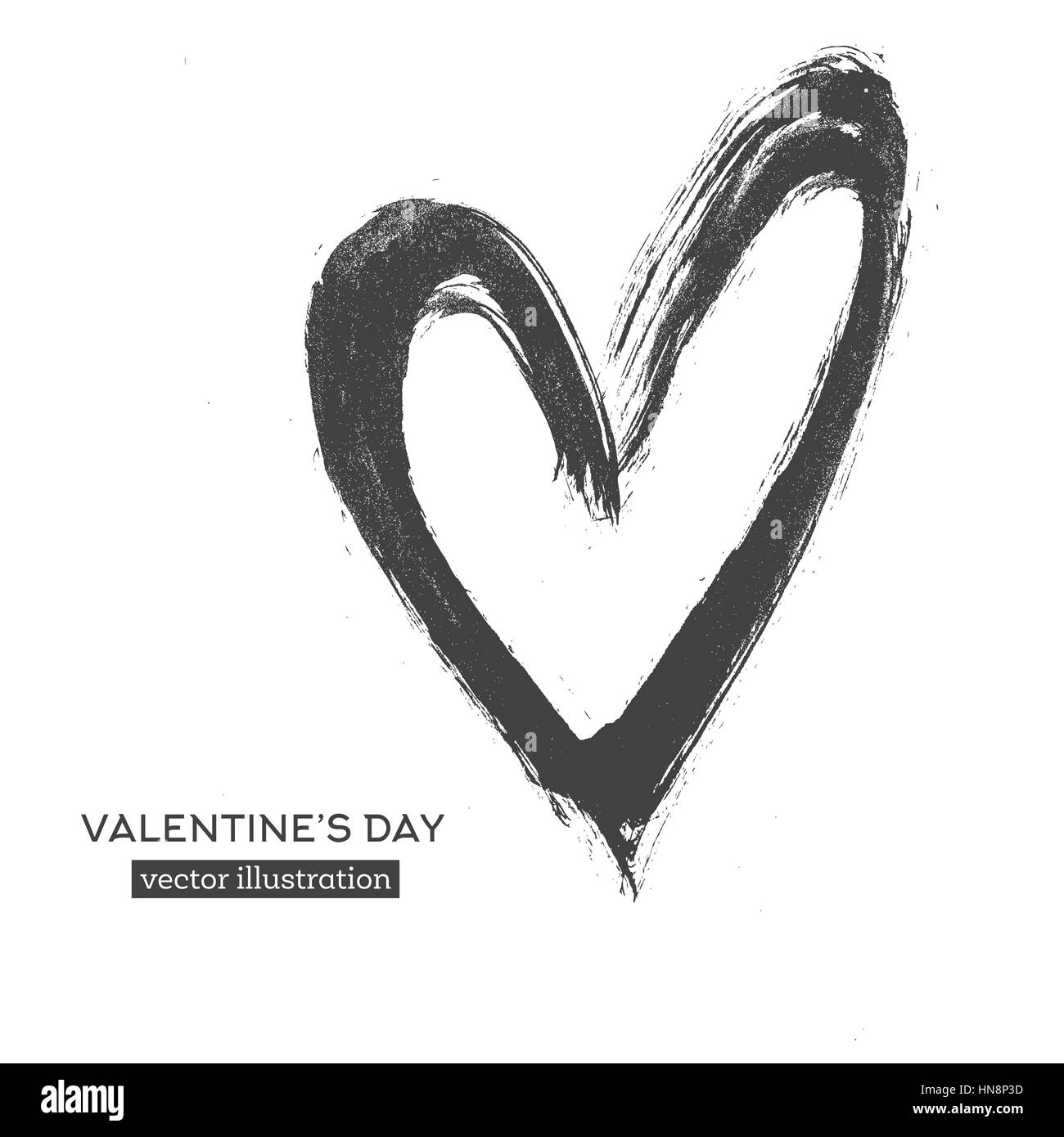 Hand Drawn Calligraphy Heart Isolated on White Background. Vector ...